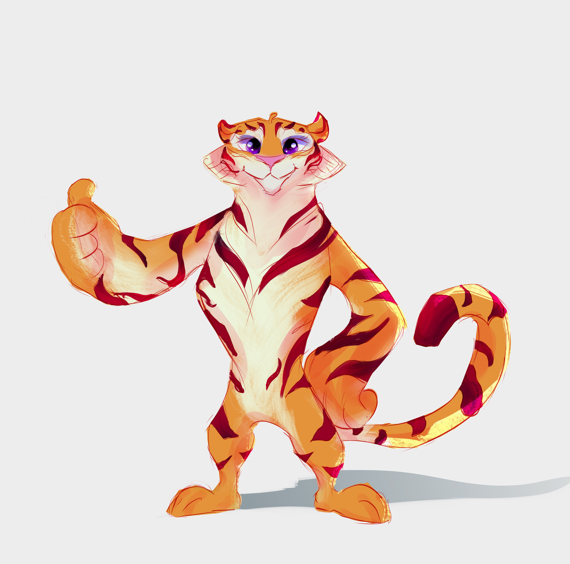 ArtStation - The friendly Tiger