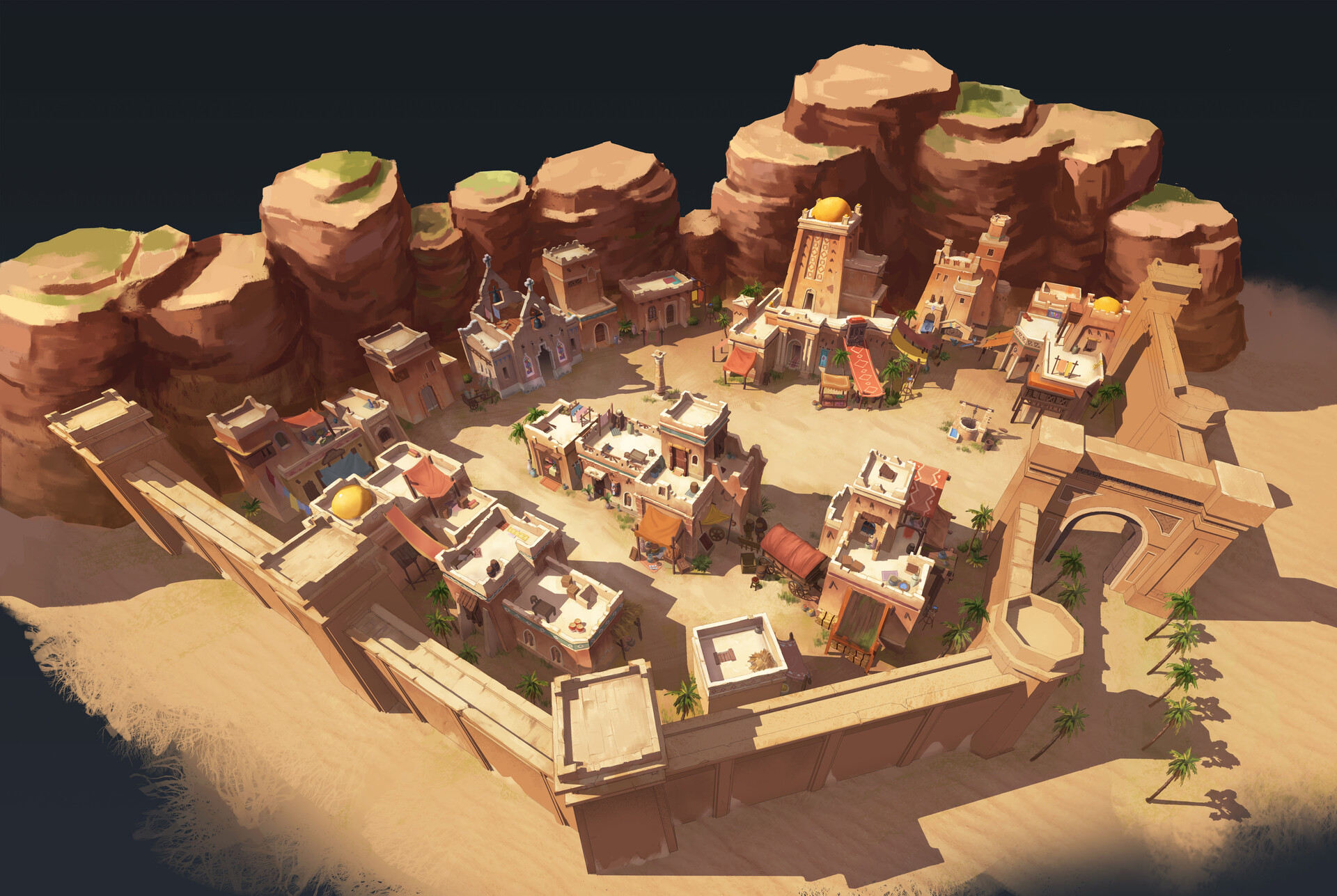 ArtStation - desert town