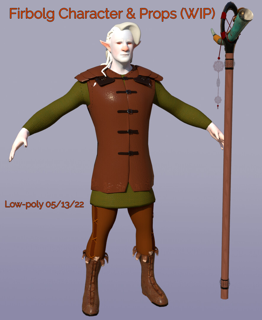 ArtStation - WIP: Firbolg Character & Props (05/13 update)