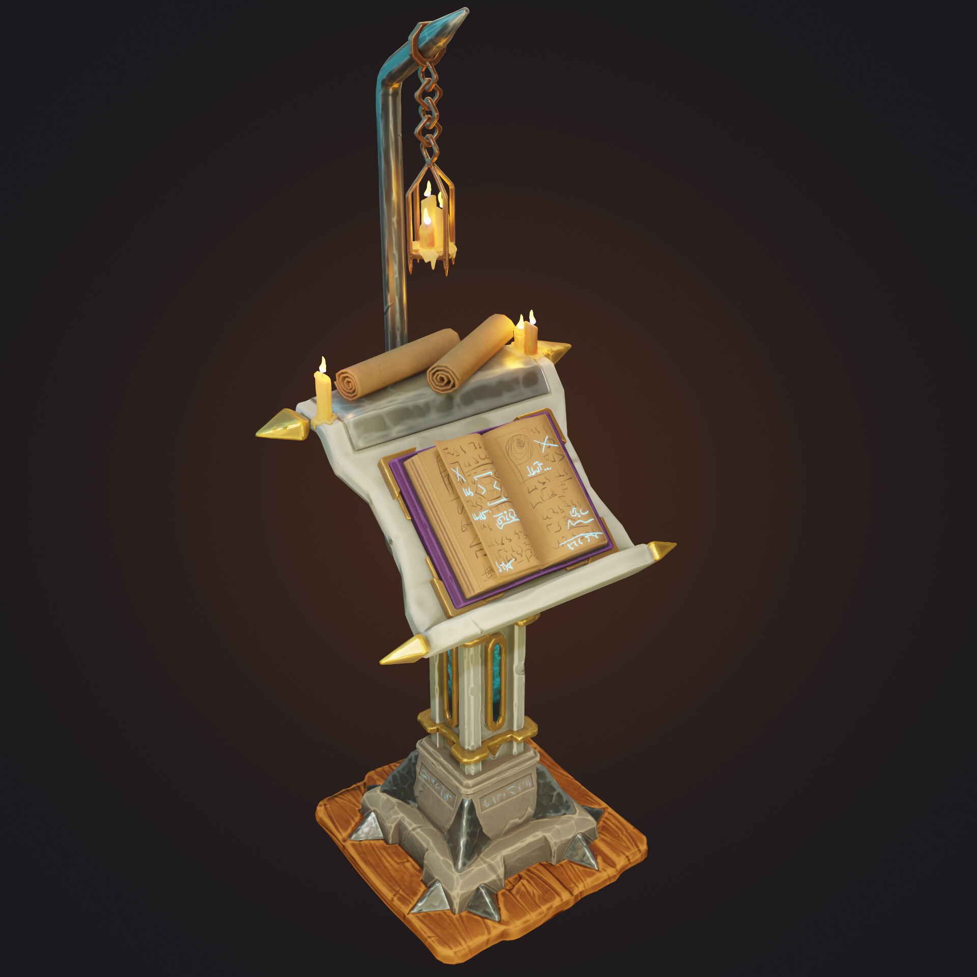 ArtStation - Stylized Book Stand