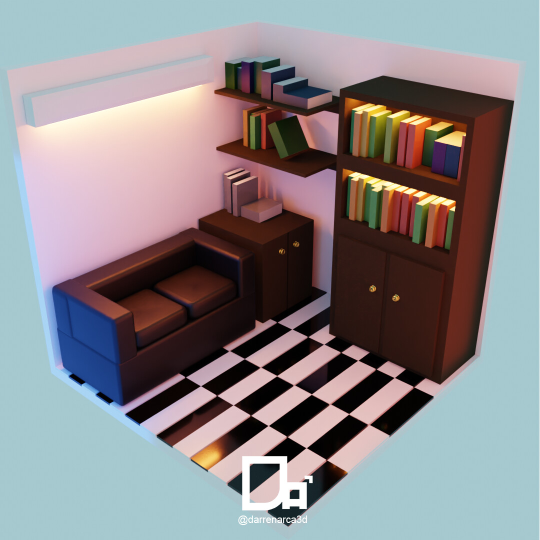ArtStation - "Mini Library"
