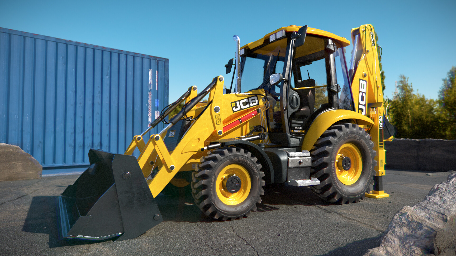 ArtStation - JCB 3CX Tractor