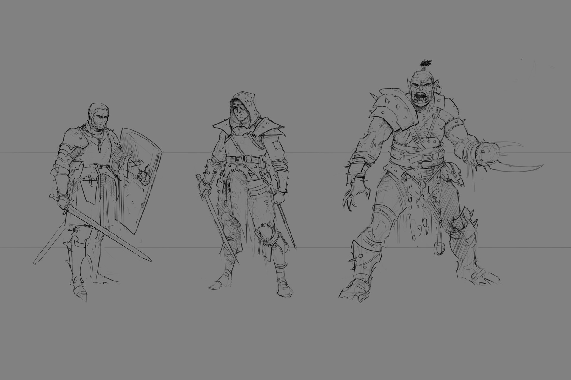 ArtStation - warrior sketches