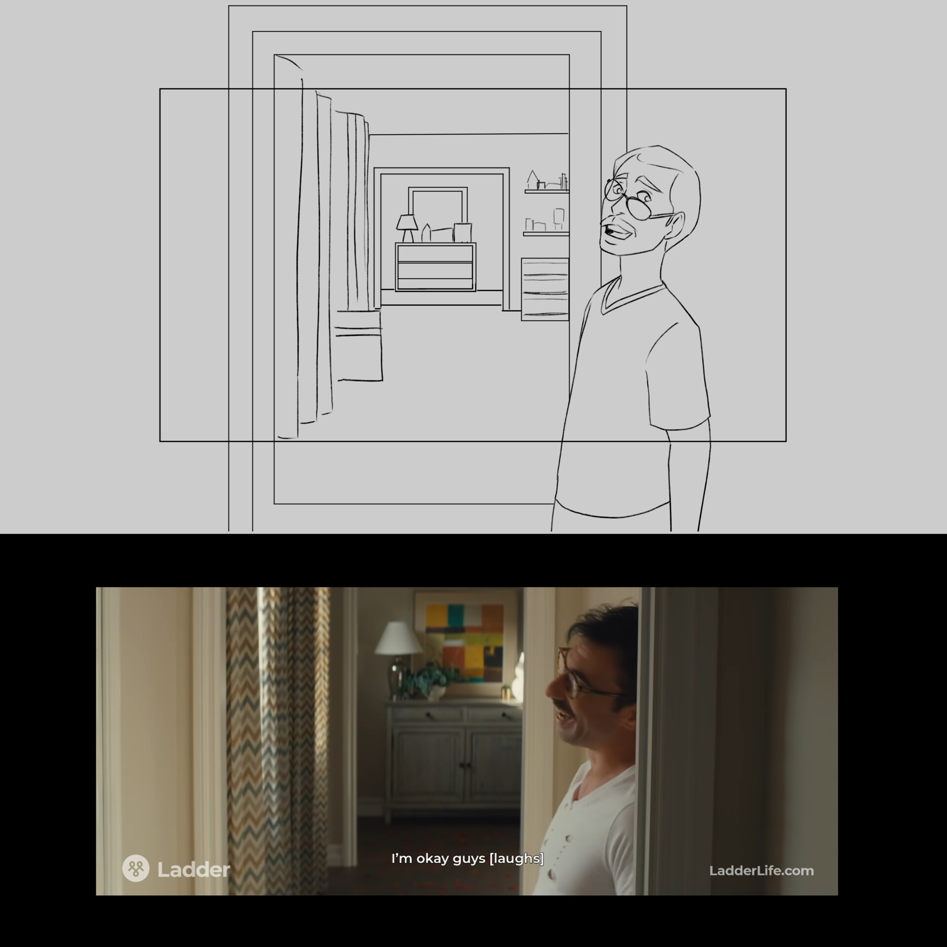 Michael Weston - Ladder Life Insureance Storyboard comparison