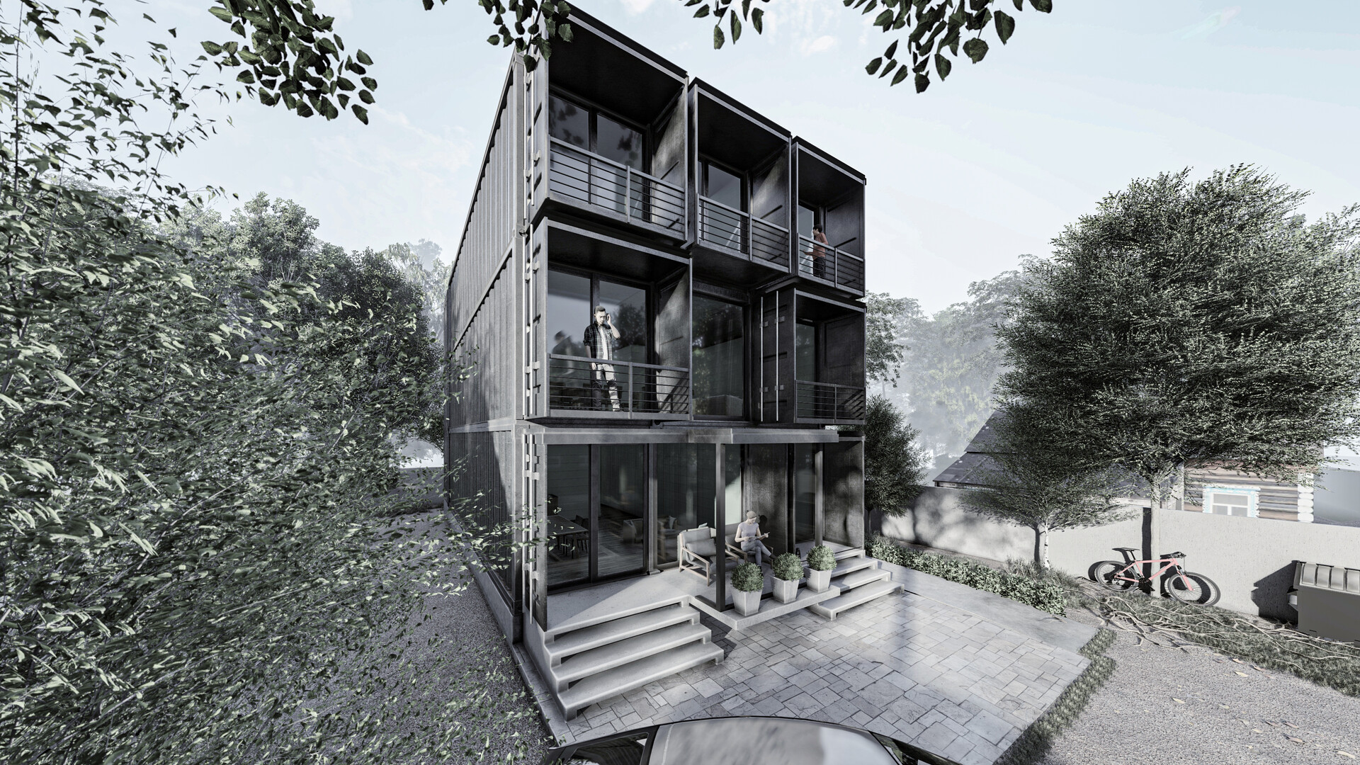 THREE STOREY CONTAINER HOUSE by supun rathnayake — ProUser.Me