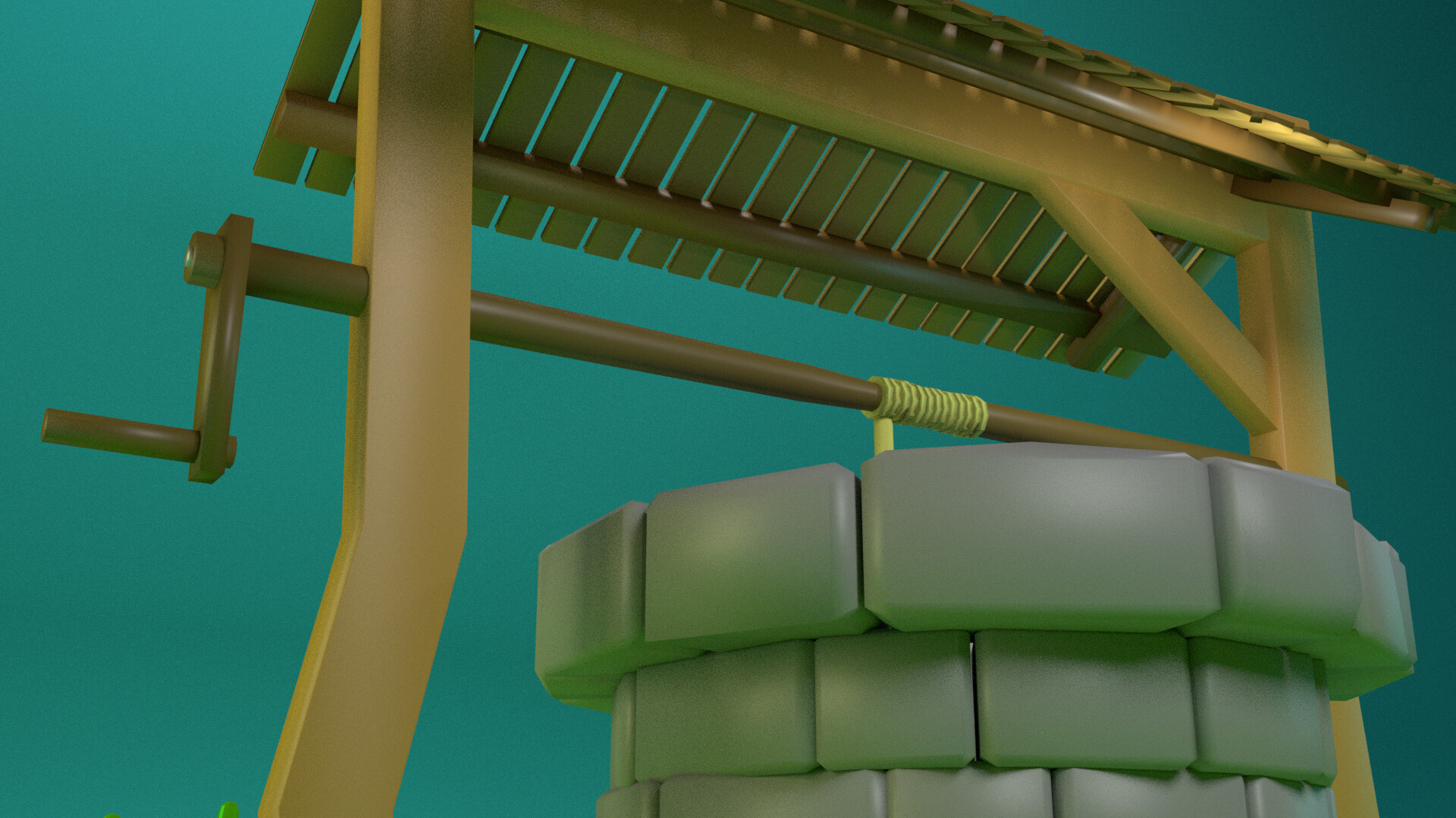 ArtStation - 3d Well Low poly style