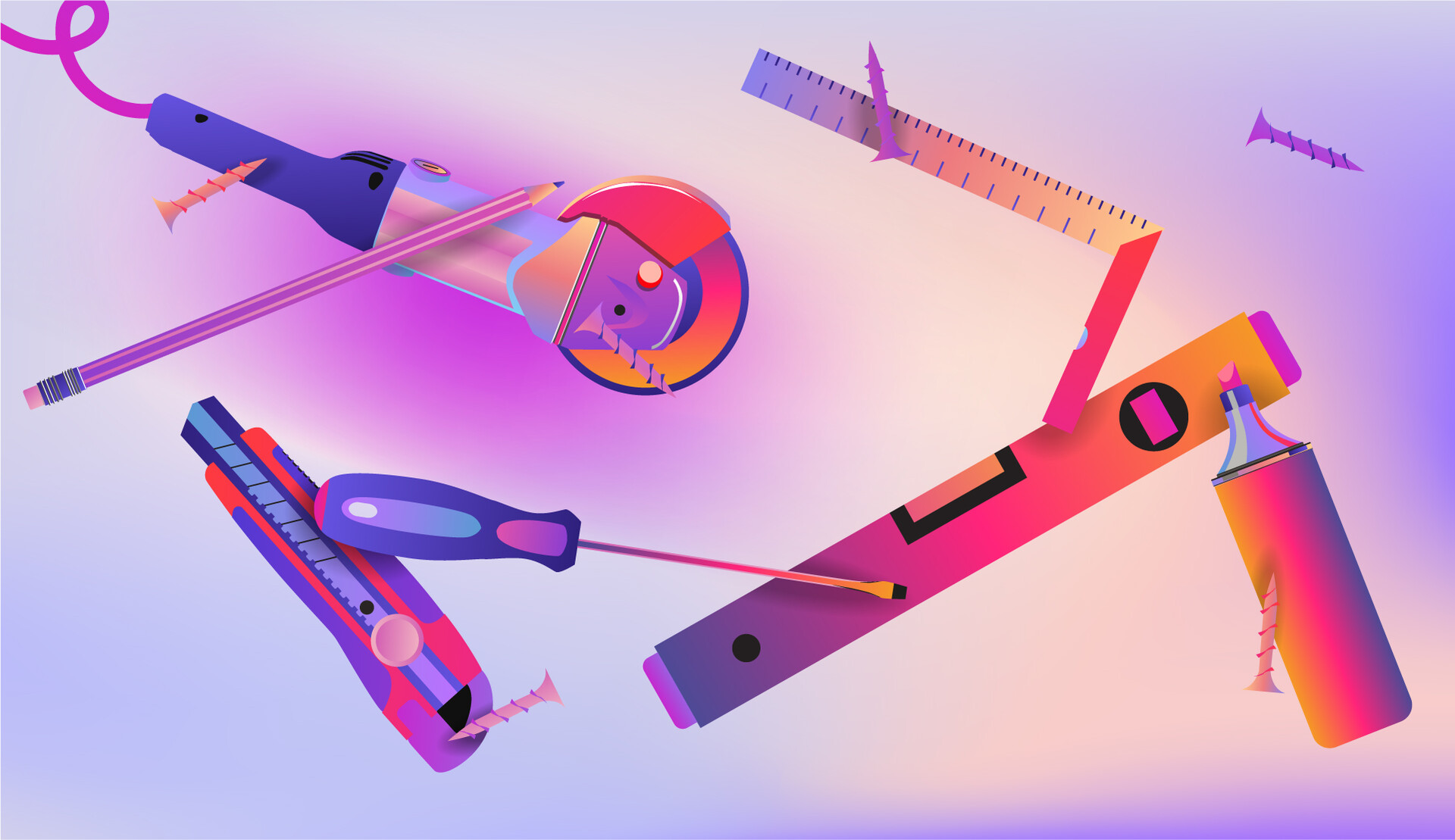 ArtStation - Construction tools and drawing devices in space