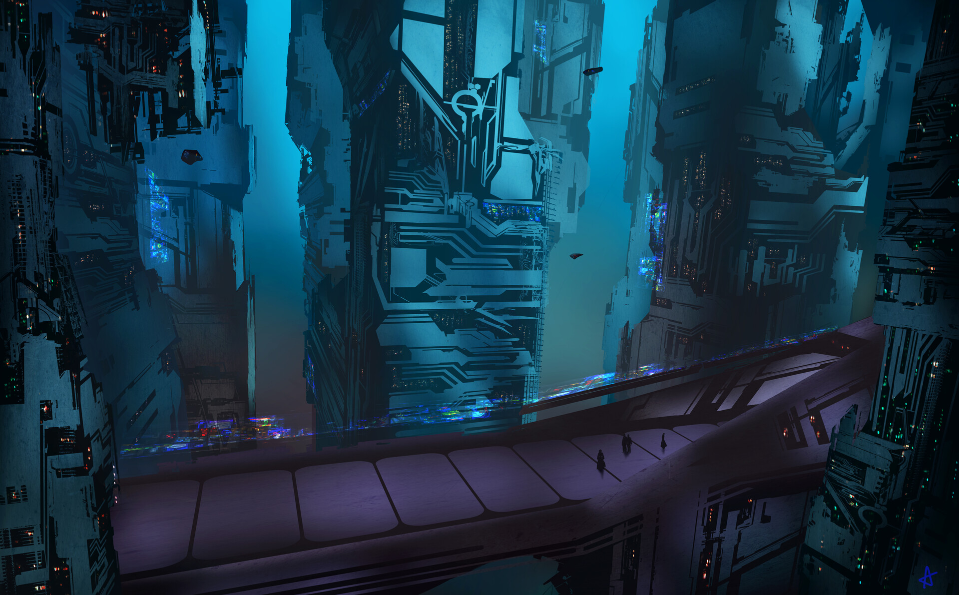 ArtStation - sci-fi cityscape