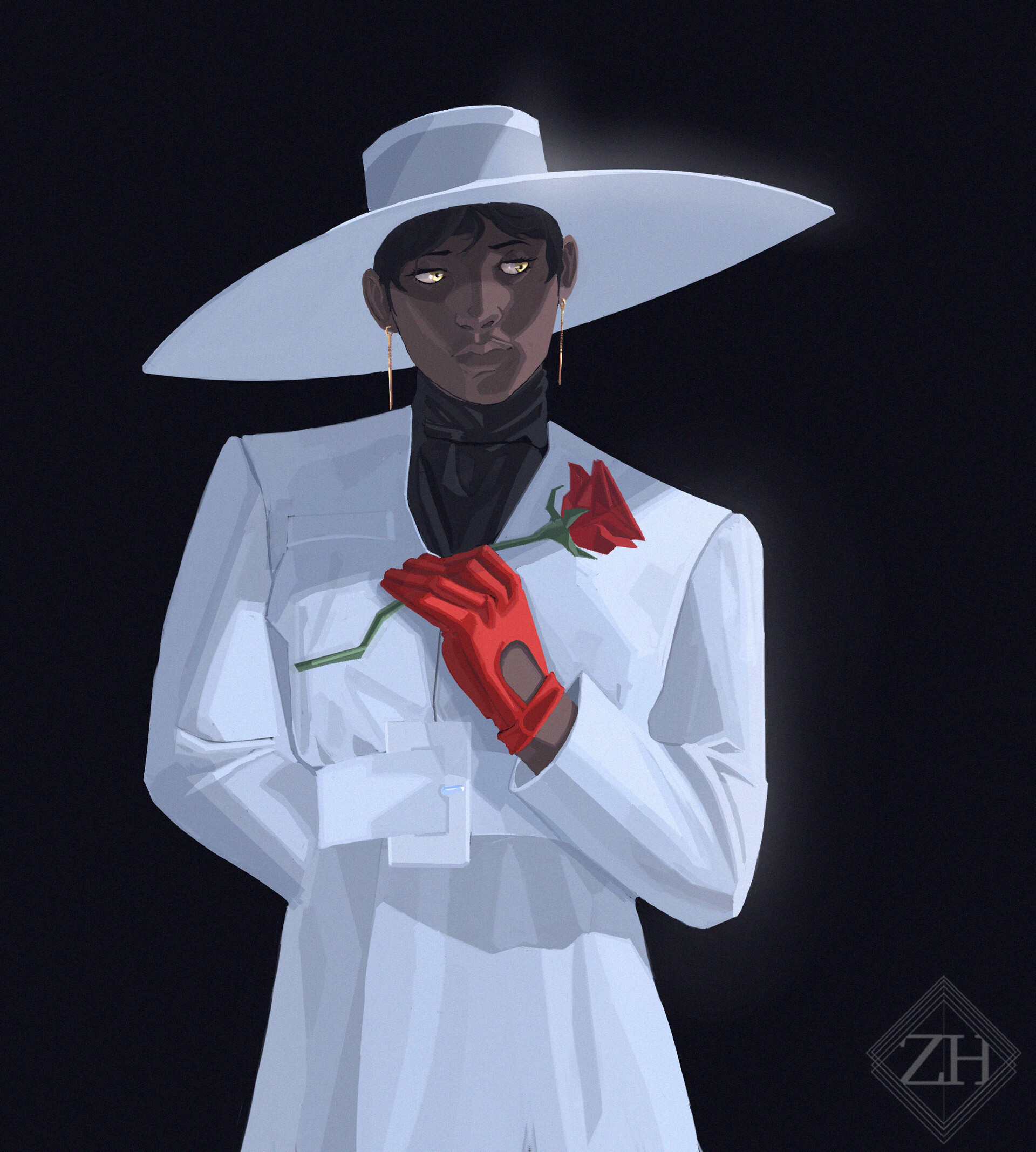 ArtStation - Rose over White