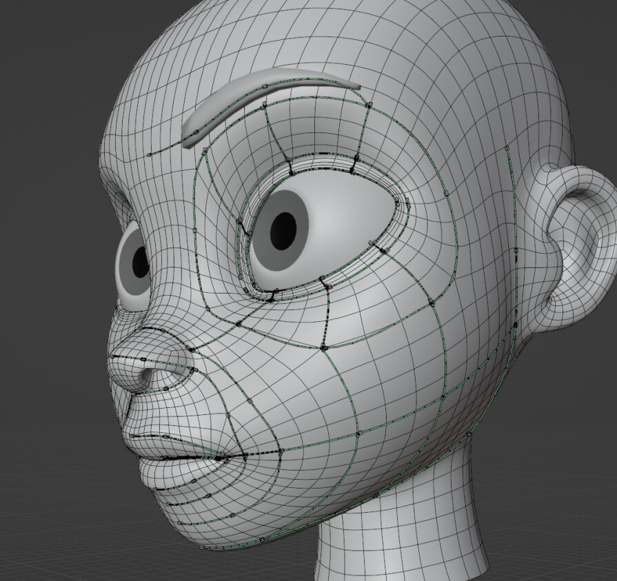 Timothy Downs - Blender Waitress Face Rig (Model by François Boquet)