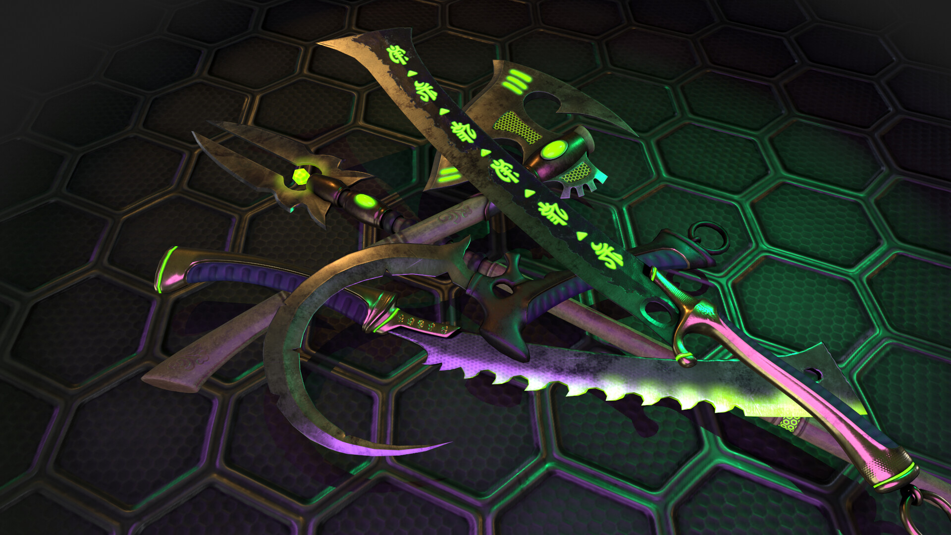 ArtStation - Alien VR Arena Weapons