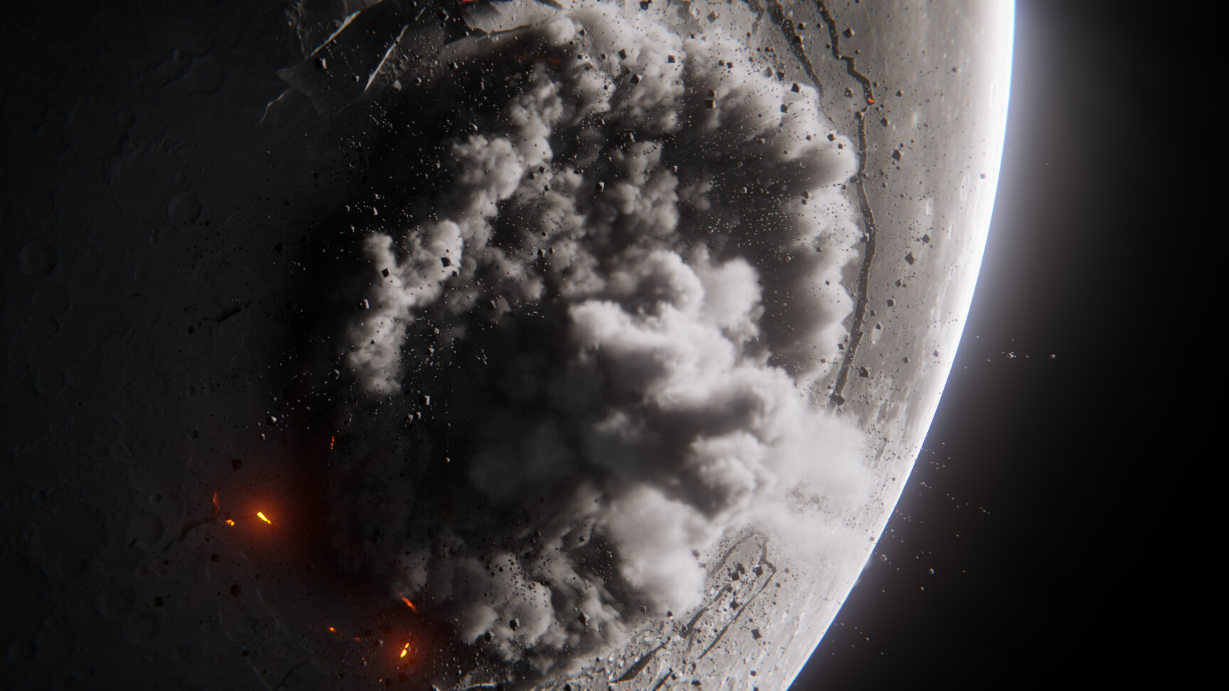 ArtStation - OnePunchMan moon impact