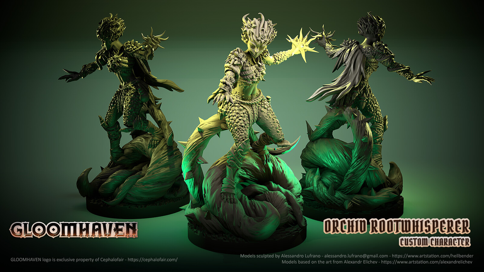 Alessandro Lufrano - Gloomhaven Custom Class - Orchid Rootwhisperer