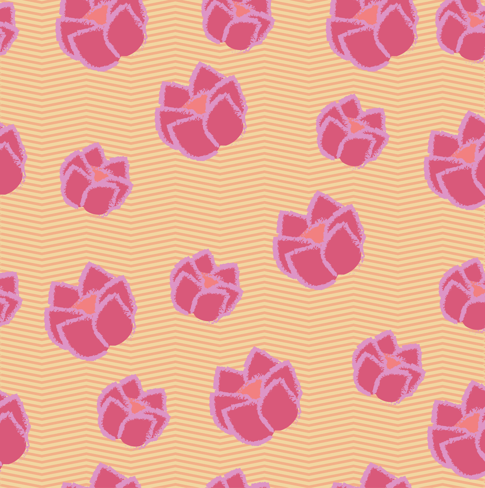 ArtStation - Floral & stripes