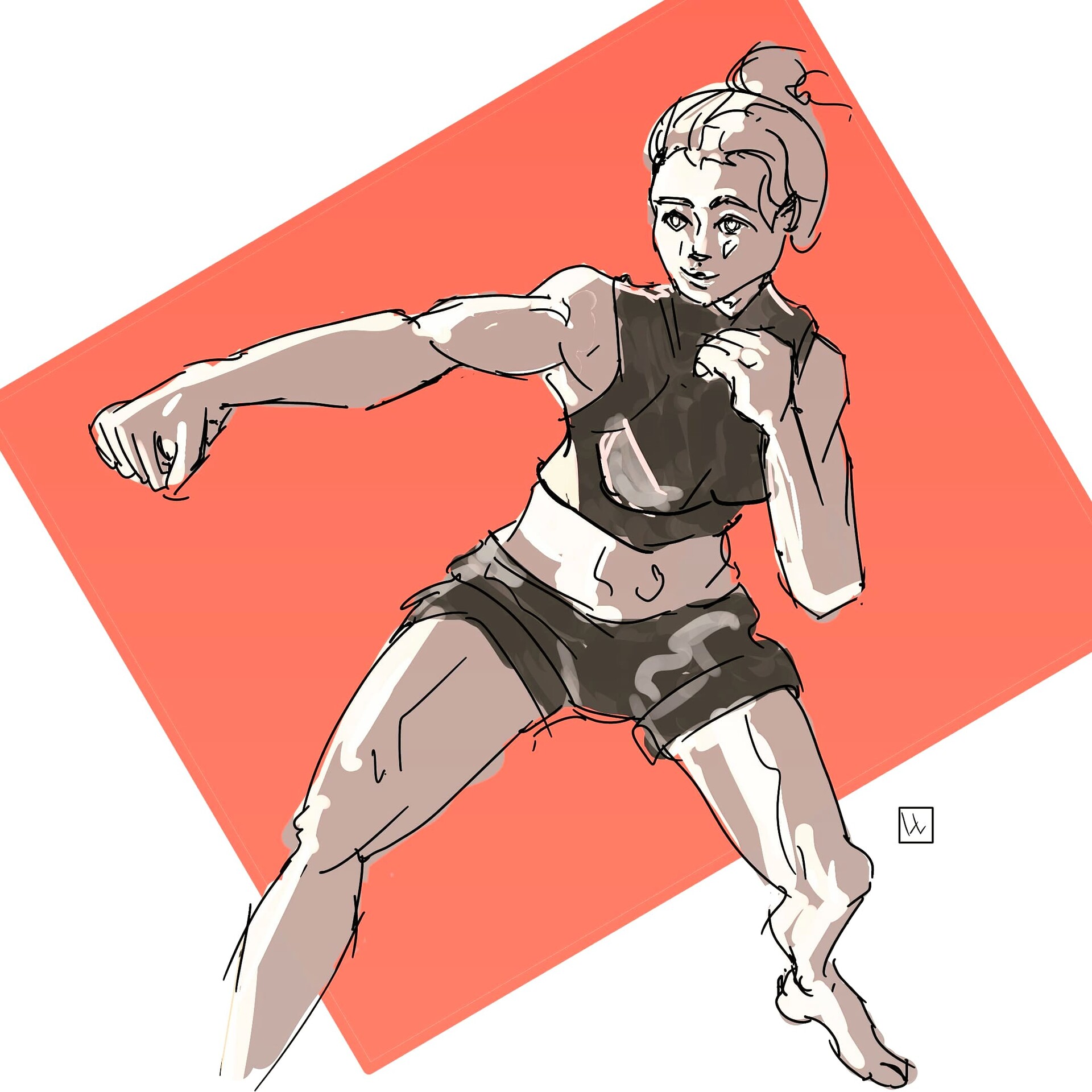 ArtStation - Confident Pugilist Sketch