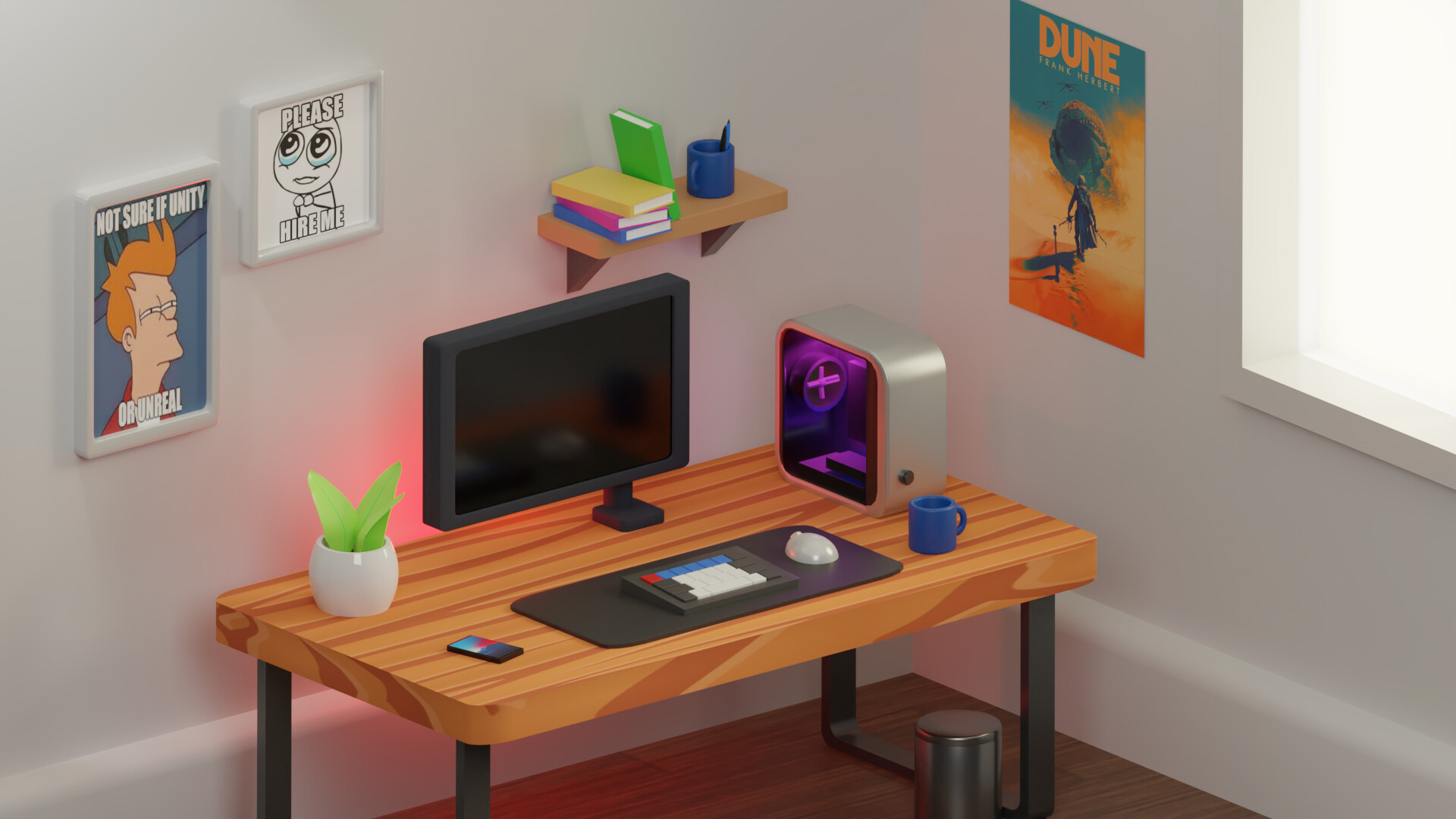 ArtStation - 3D Cartoon Room Scene