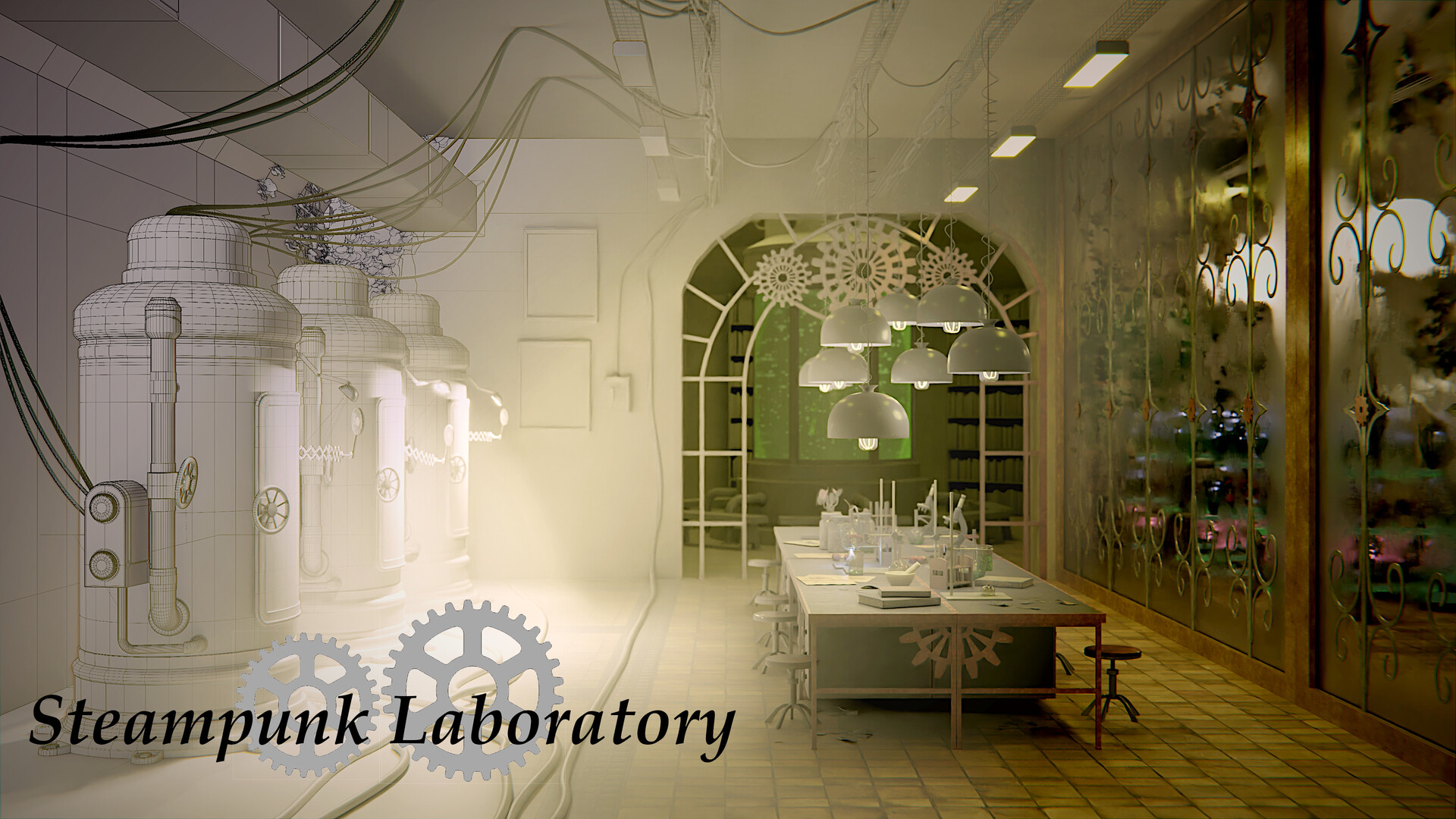 ArtStation - SteamPunk hydroponic lab