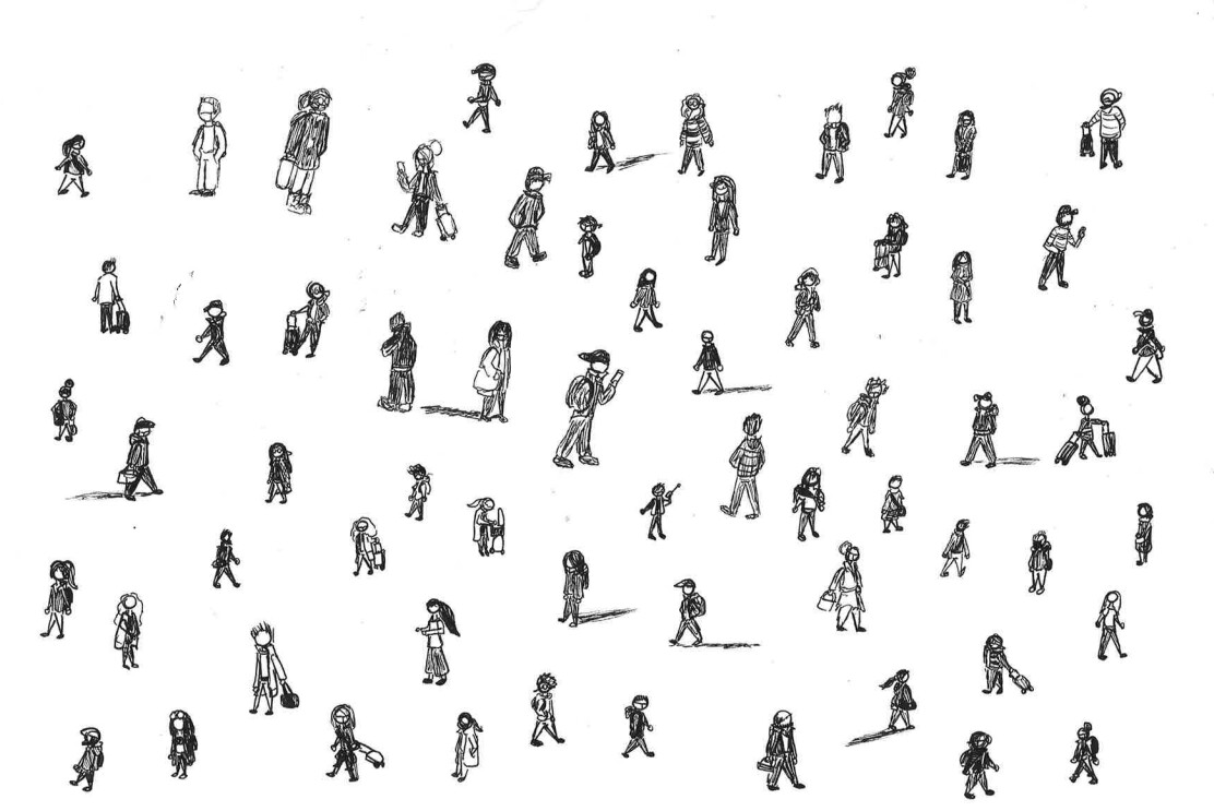 ArtStation - Outside sketching, but we have to draw a lot of people