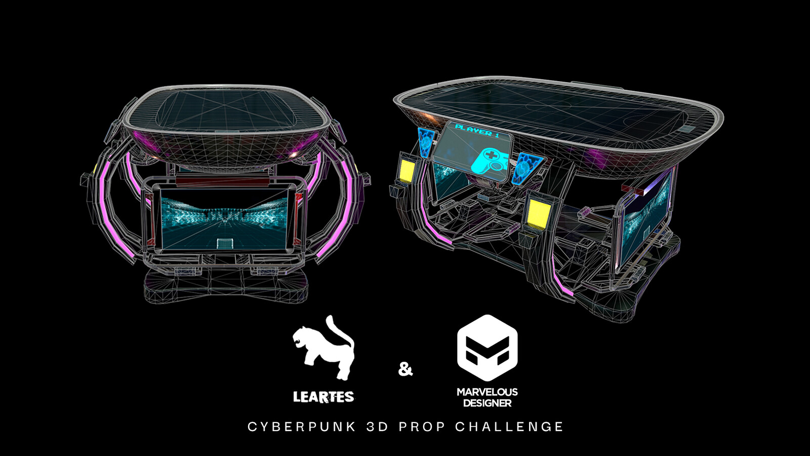 Ricardo Cubides Martínez - Cyberpunk Night Club - Foosball Table