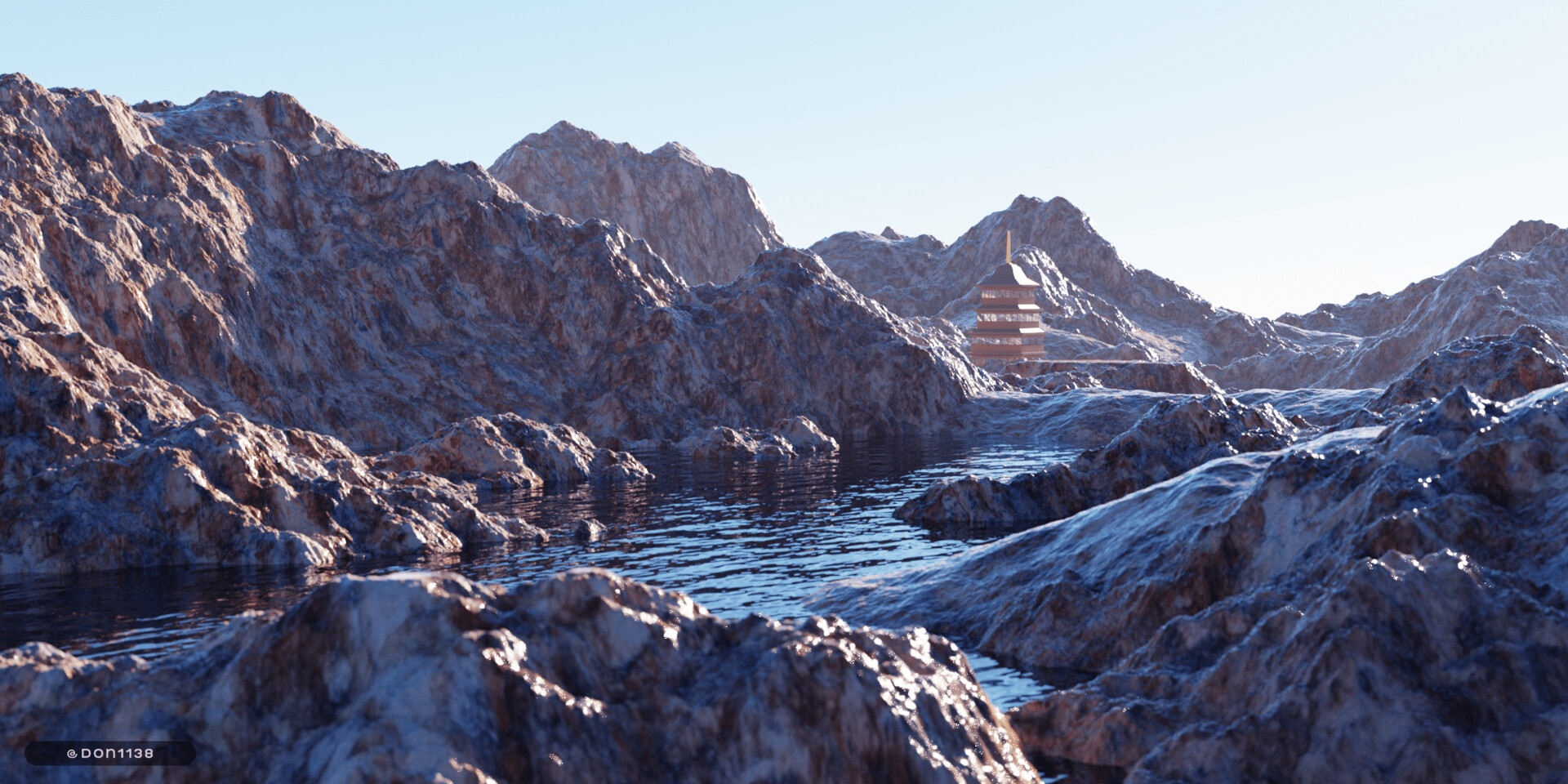 ArtStation - Micropolygon Displacement Landscape
