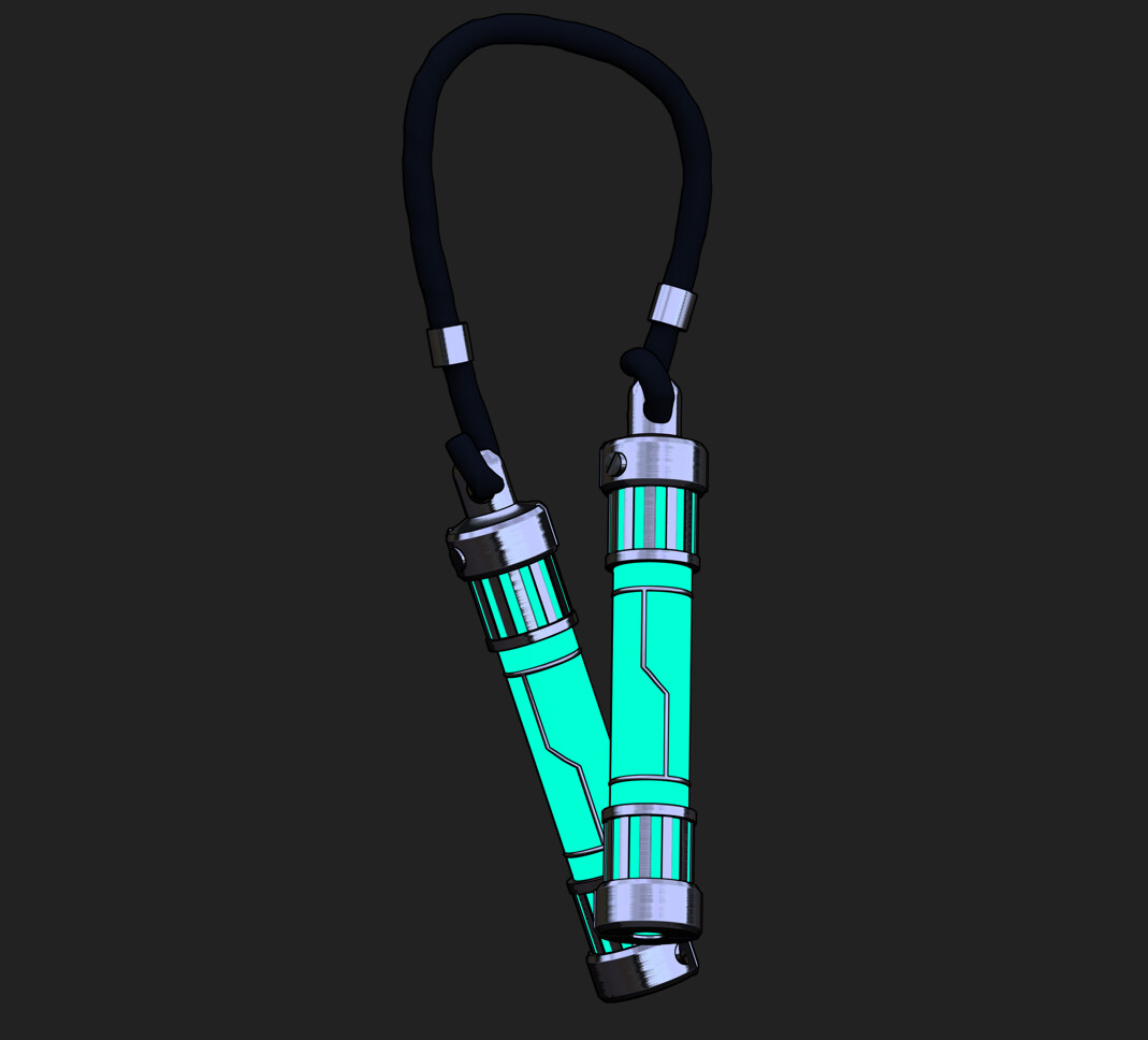 ArtStation - Neon's Nunchaku (RWBY)