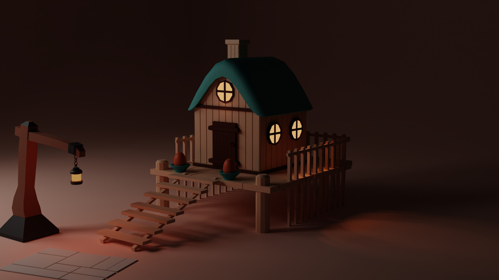 ArtStation - Stylized Low Poly House