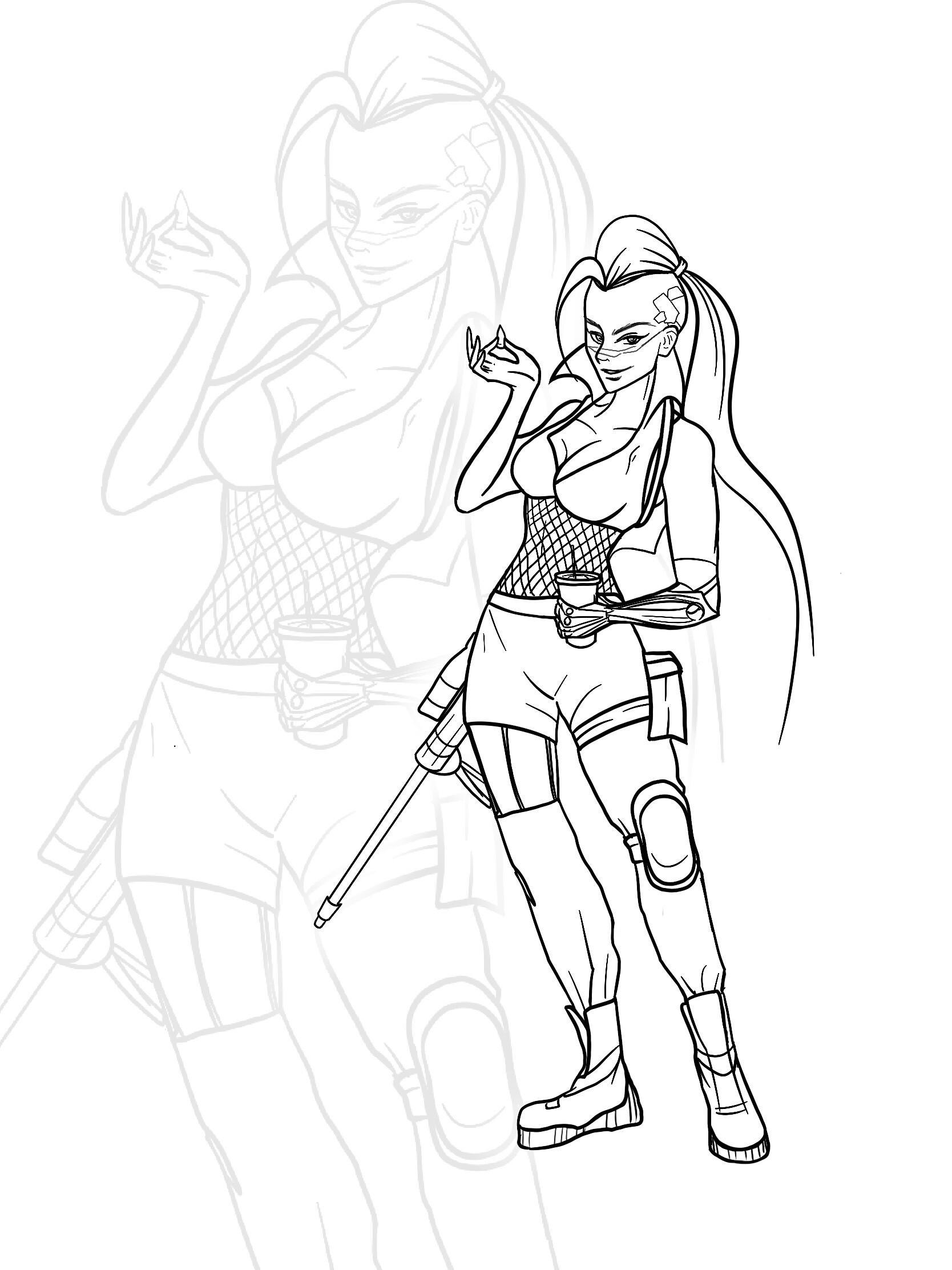 ArtStation - cyberpunk character outline