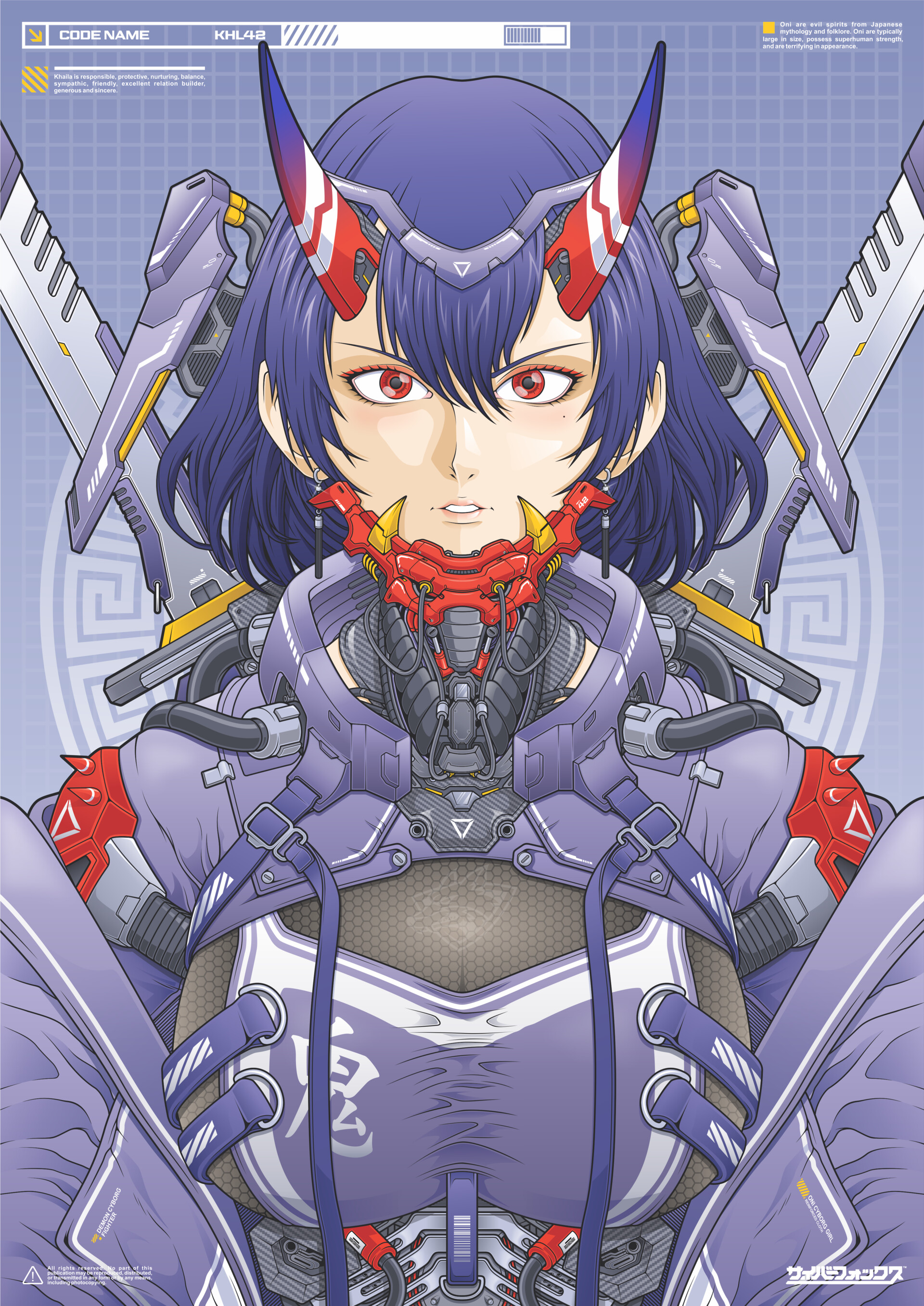 ArtStation - CODE NAME KHL24 (ONI CYBORG GIRL)