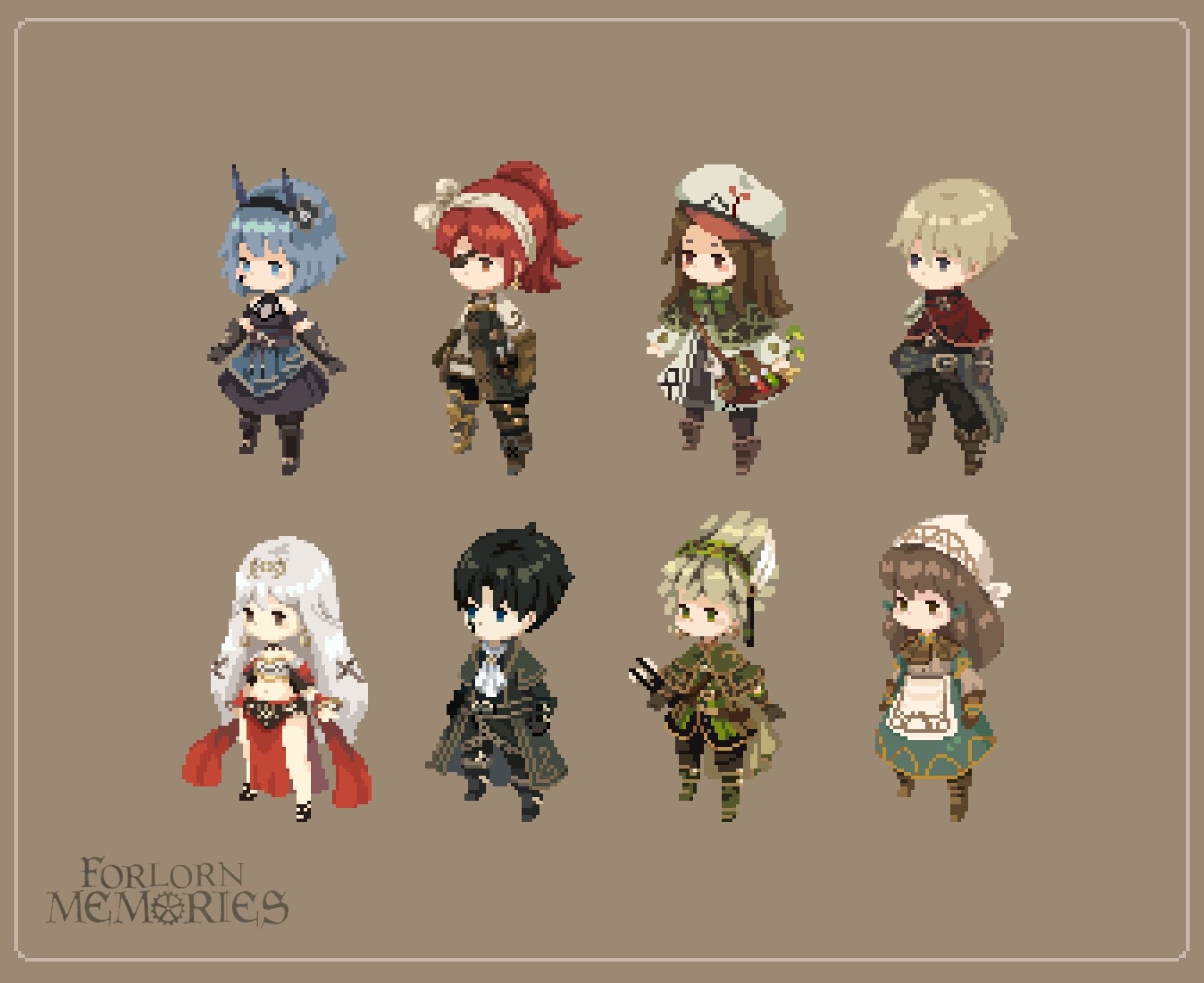 ArtStation - Characters sprites for Forlorn Memories
