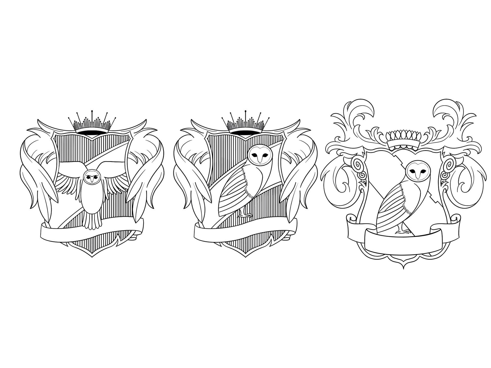 family crest coloring page