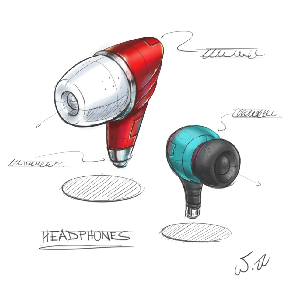 ArtStation - Airpod sketches: from scratch to detail