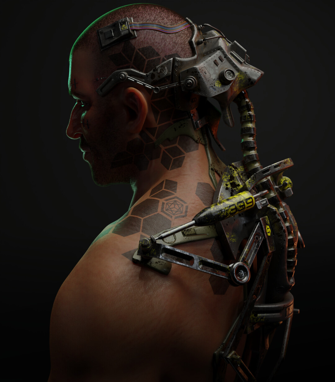 ArtStation - Cyberpunk Character Bust