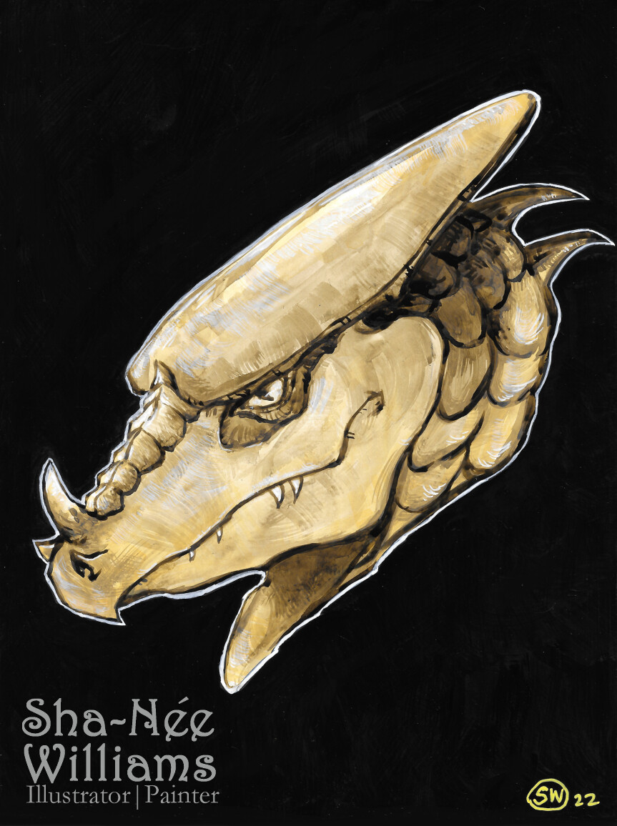 ArtStation - Yellow Dragon Head