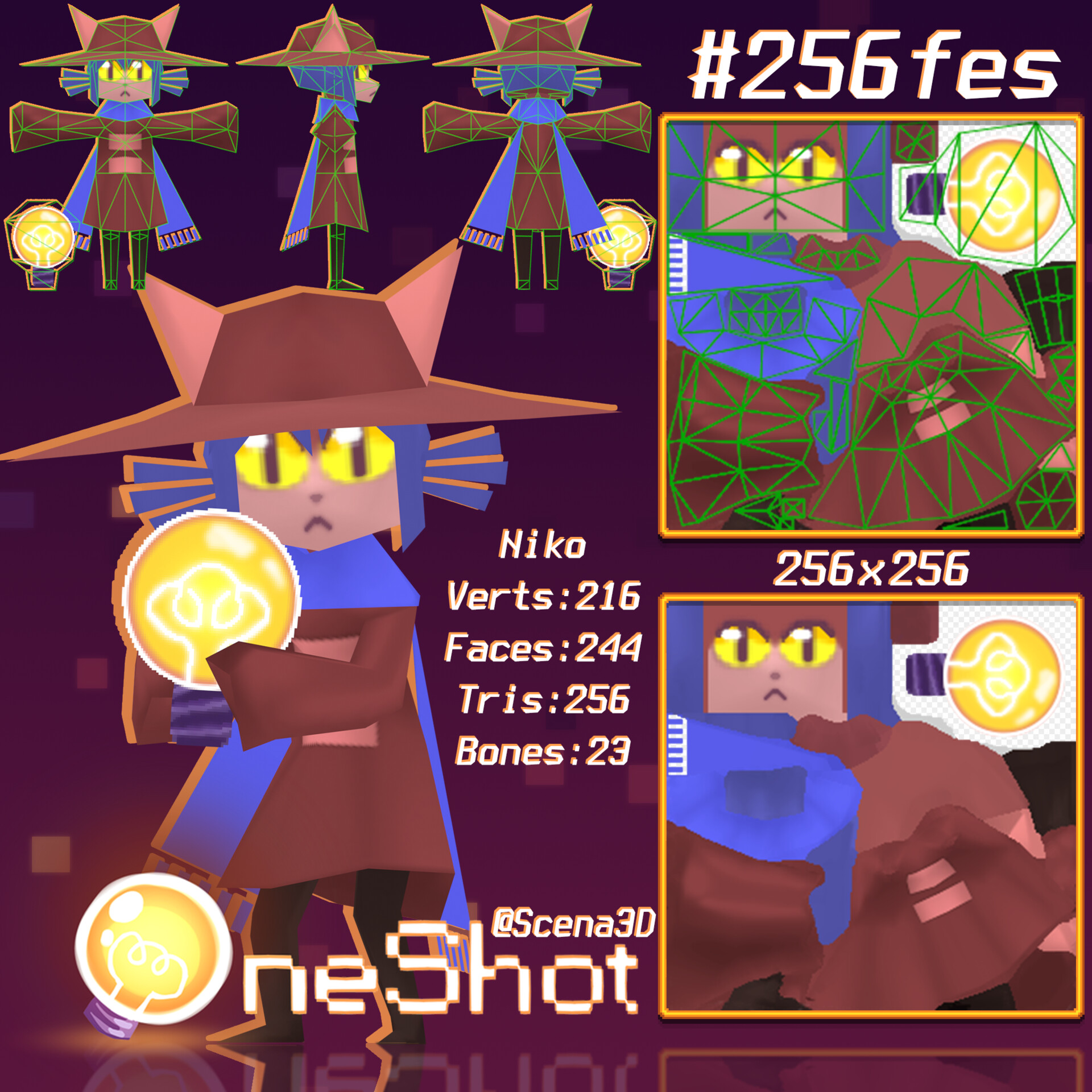 ArtStation - Oneshot - 3D Niko 256fes Game Ready