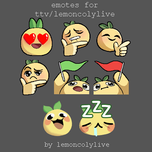 ArtStation - Emotes for LemoncolyLive