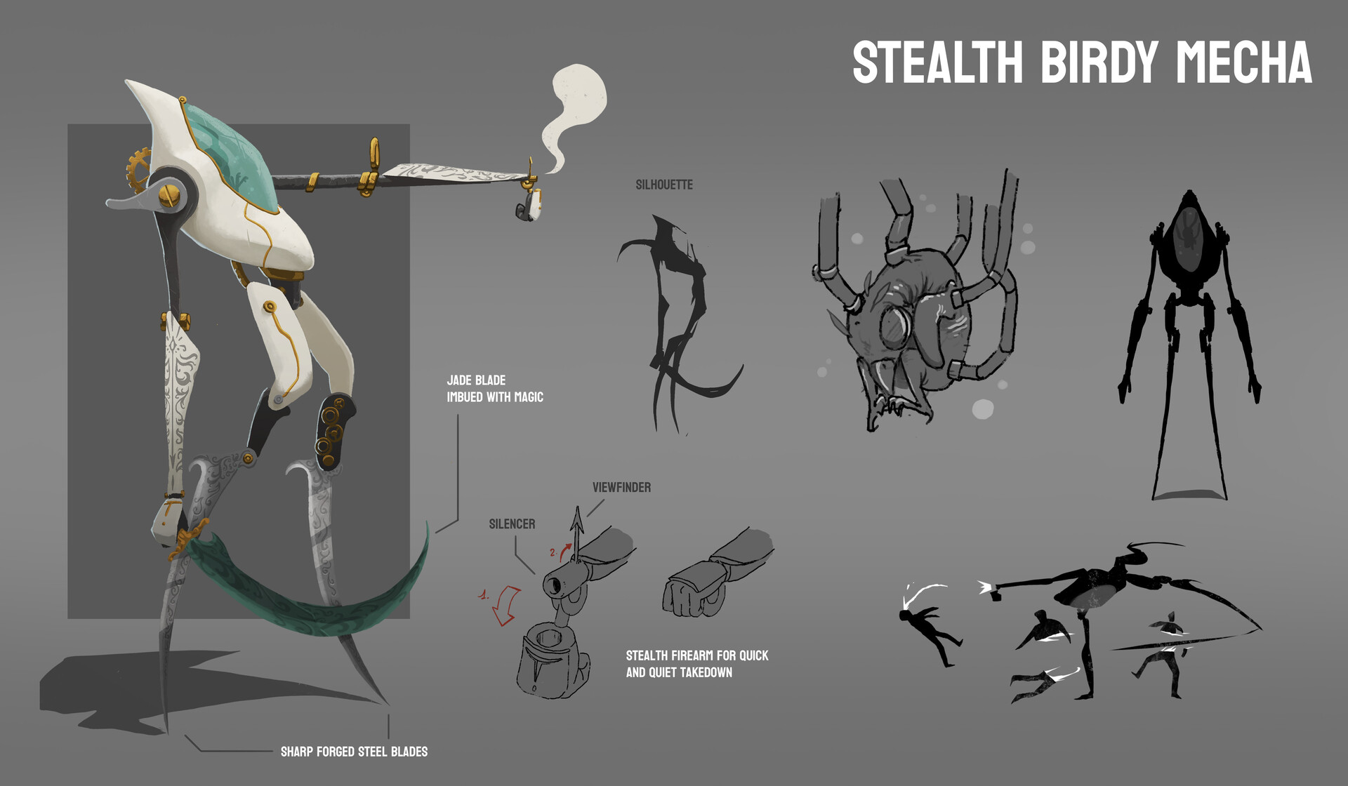 ArtStation - Stealth Birdy Mecha