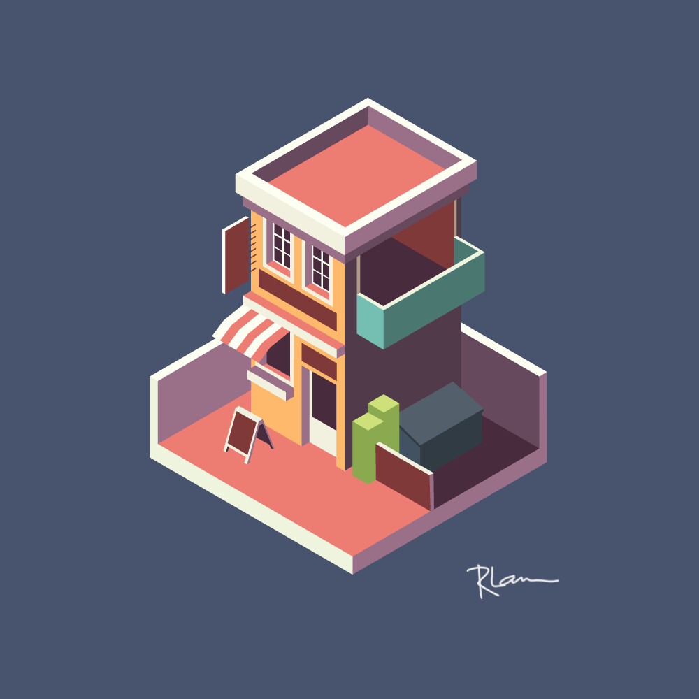 Rosanna Lam - Isometric Building Design Vector (2022)