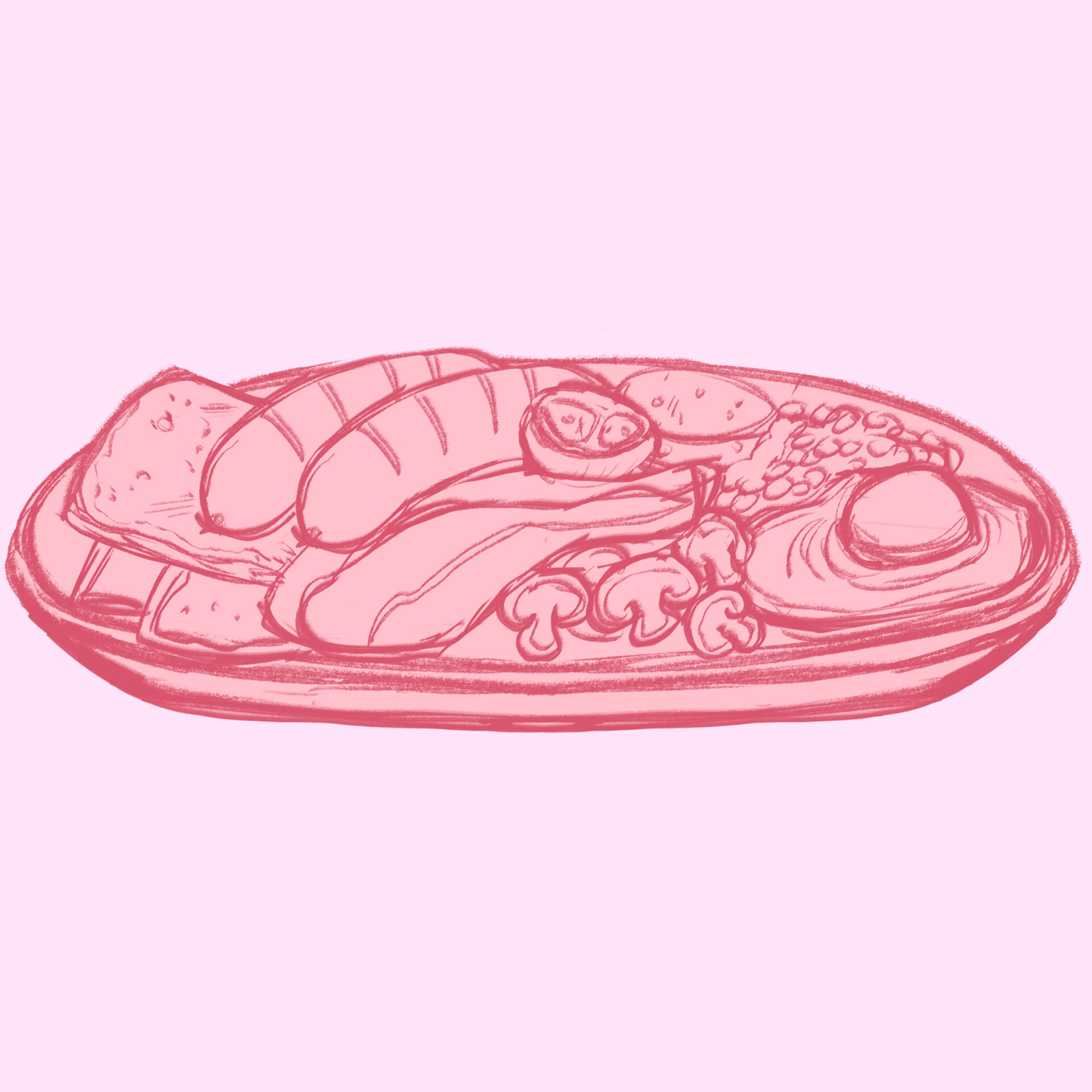 Amy Freeman - Hellmall - Food icon sketches