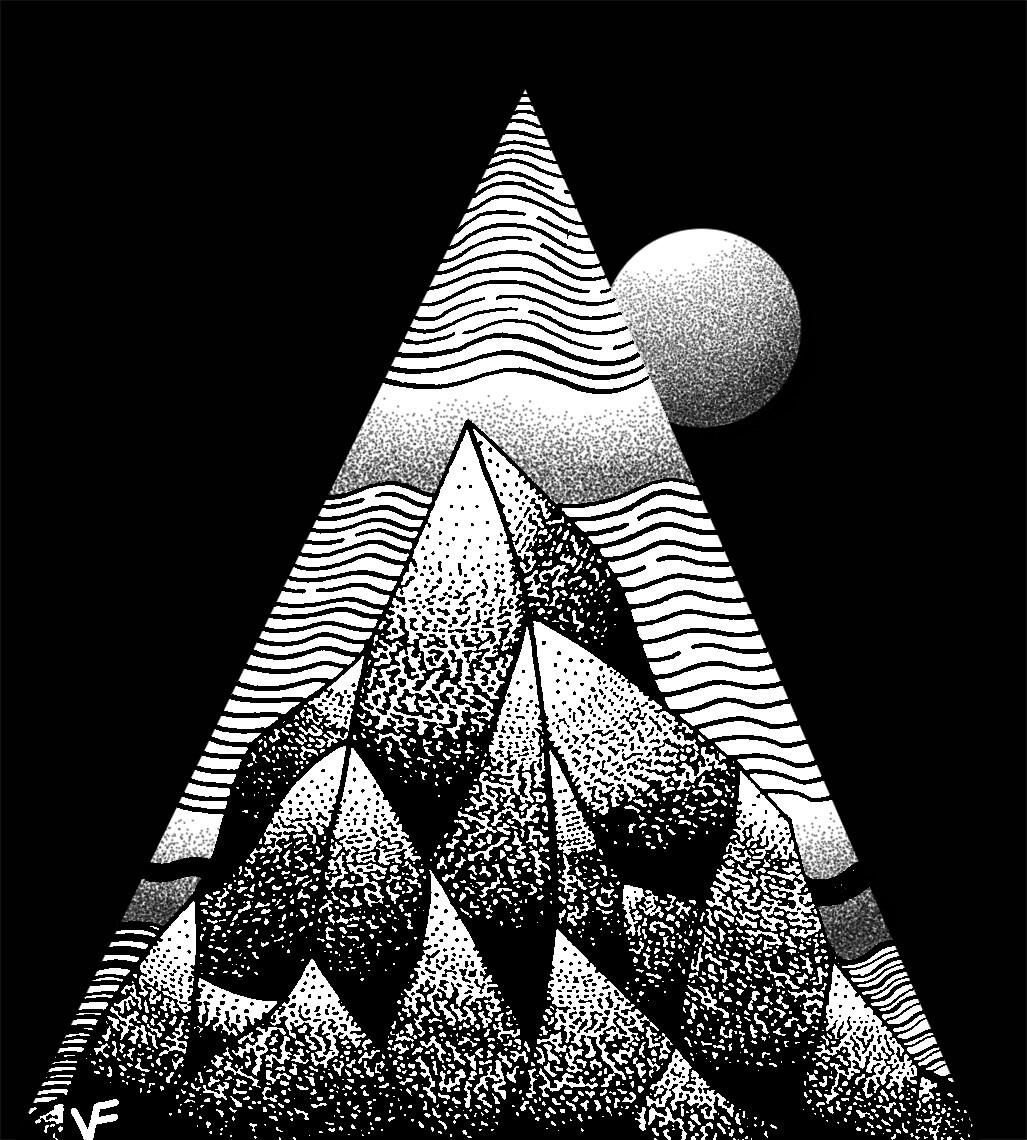 ArtStation - Dotwork Mountain