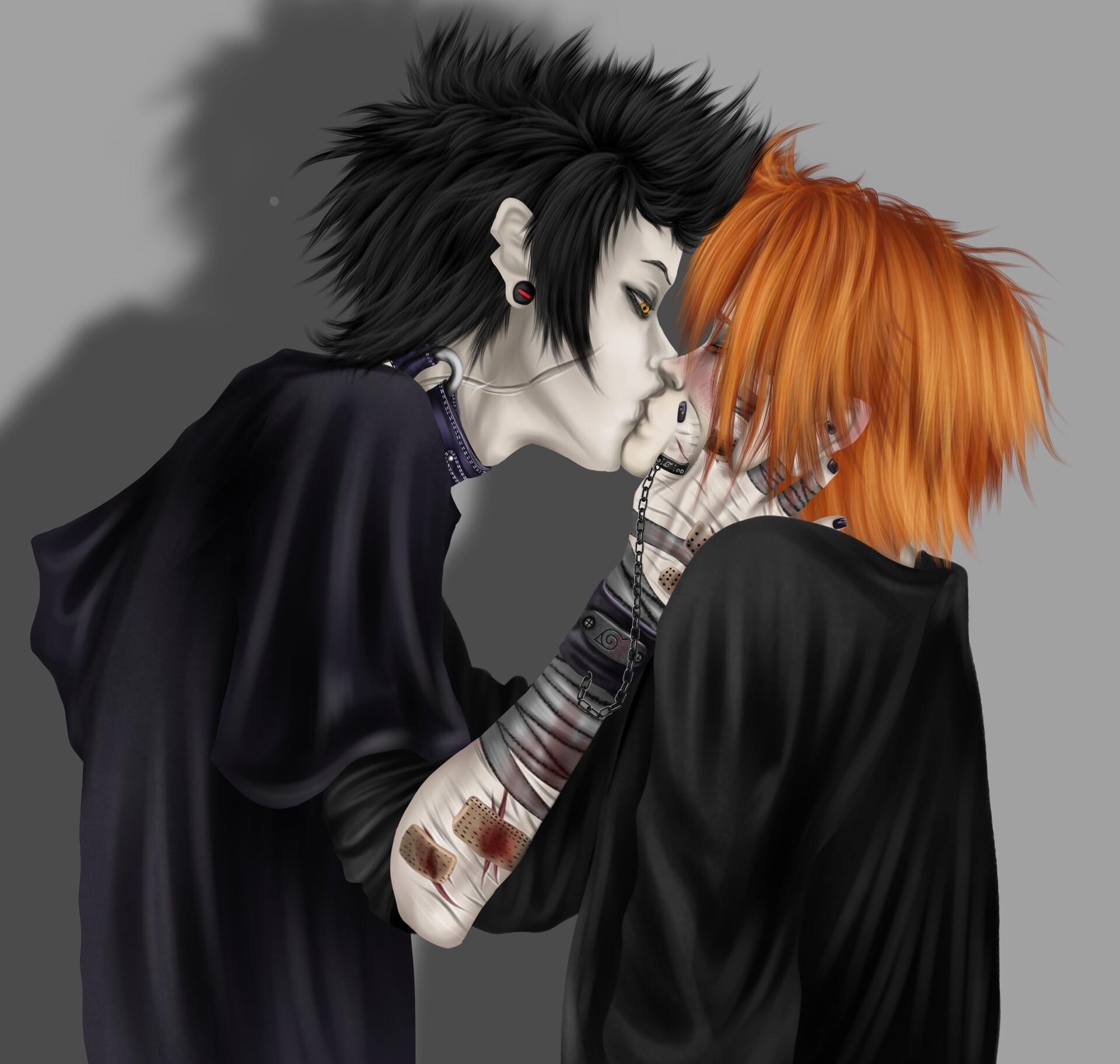 Gay Emo Couple Hugging