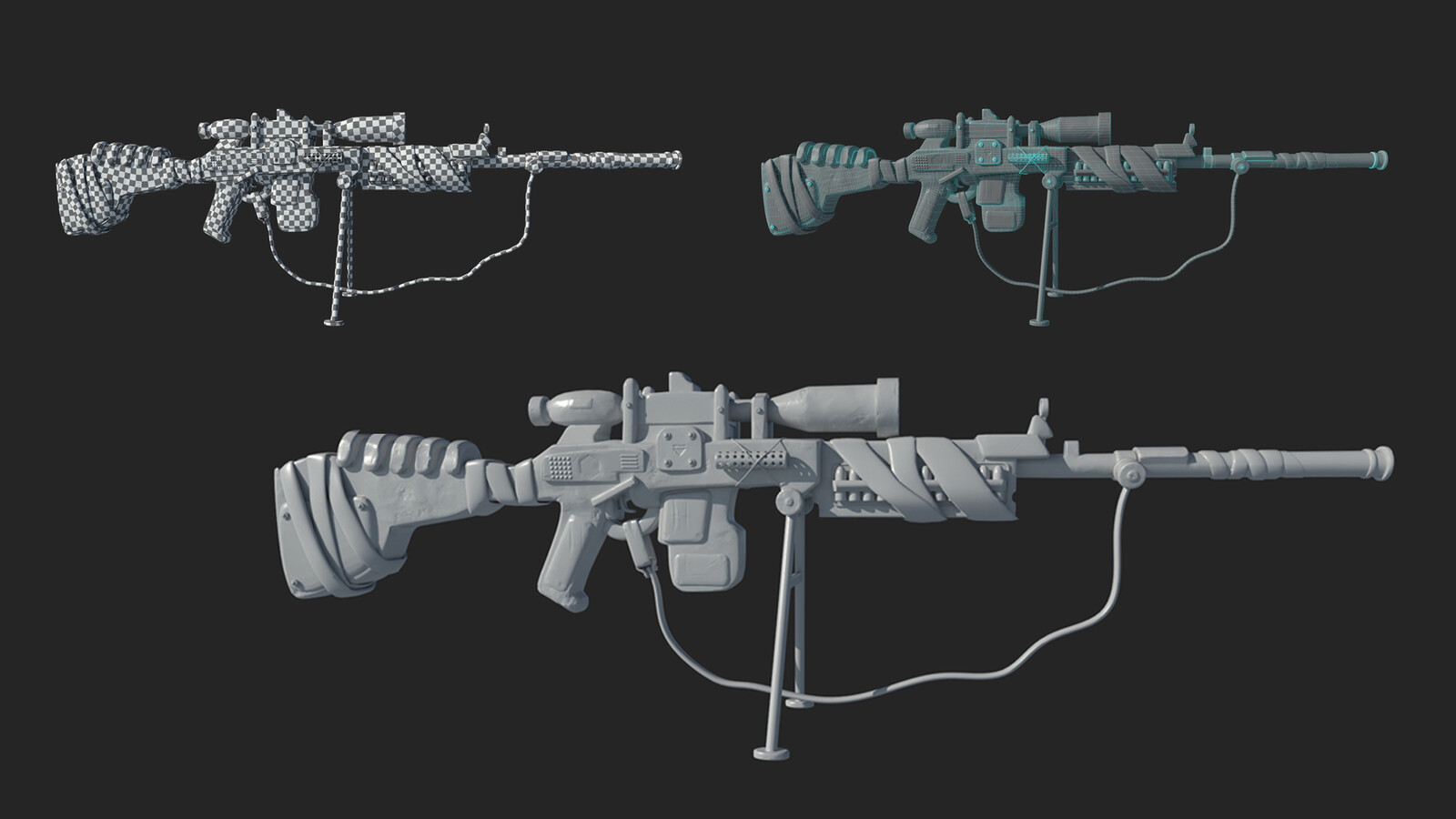 Davide Spina - Post-Apocalyptic Sniper Rifle