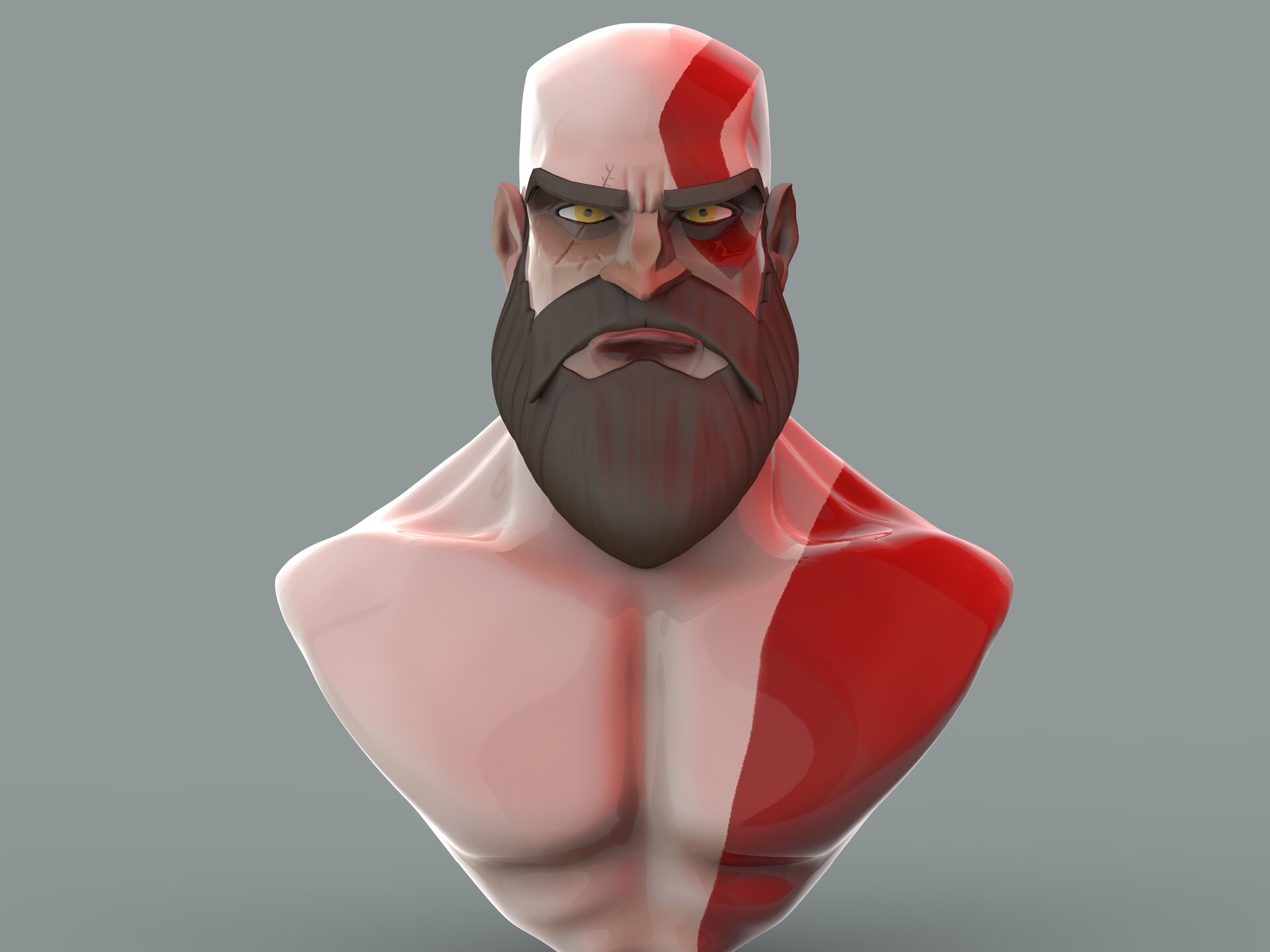 ArtStation - Kratos Cartoon Stylized