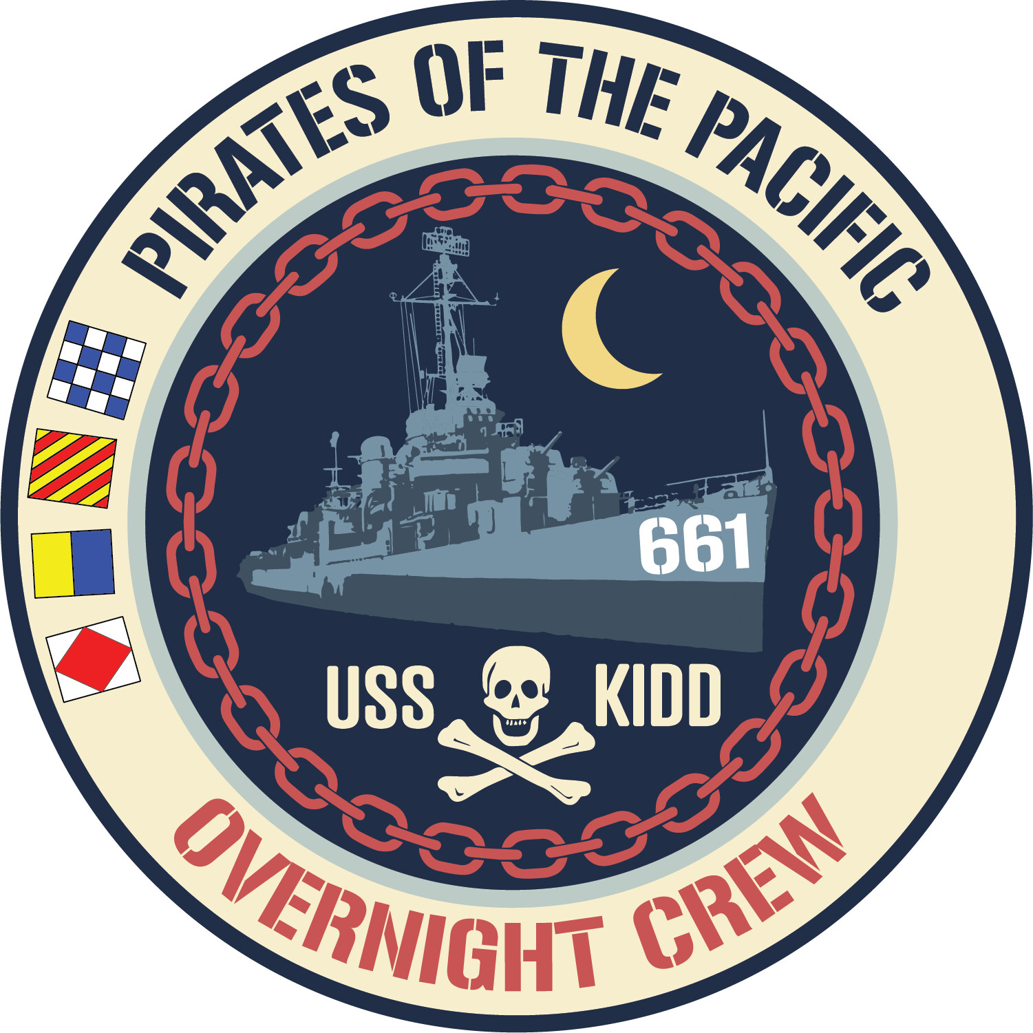 ArtStation - USS KIDD Overnight Patch Desgin