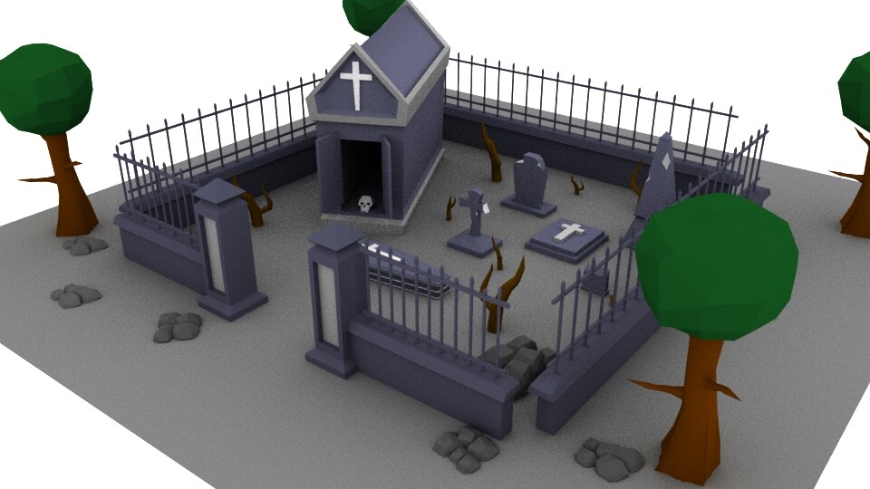 ArtStation - Graveyard 3D Props