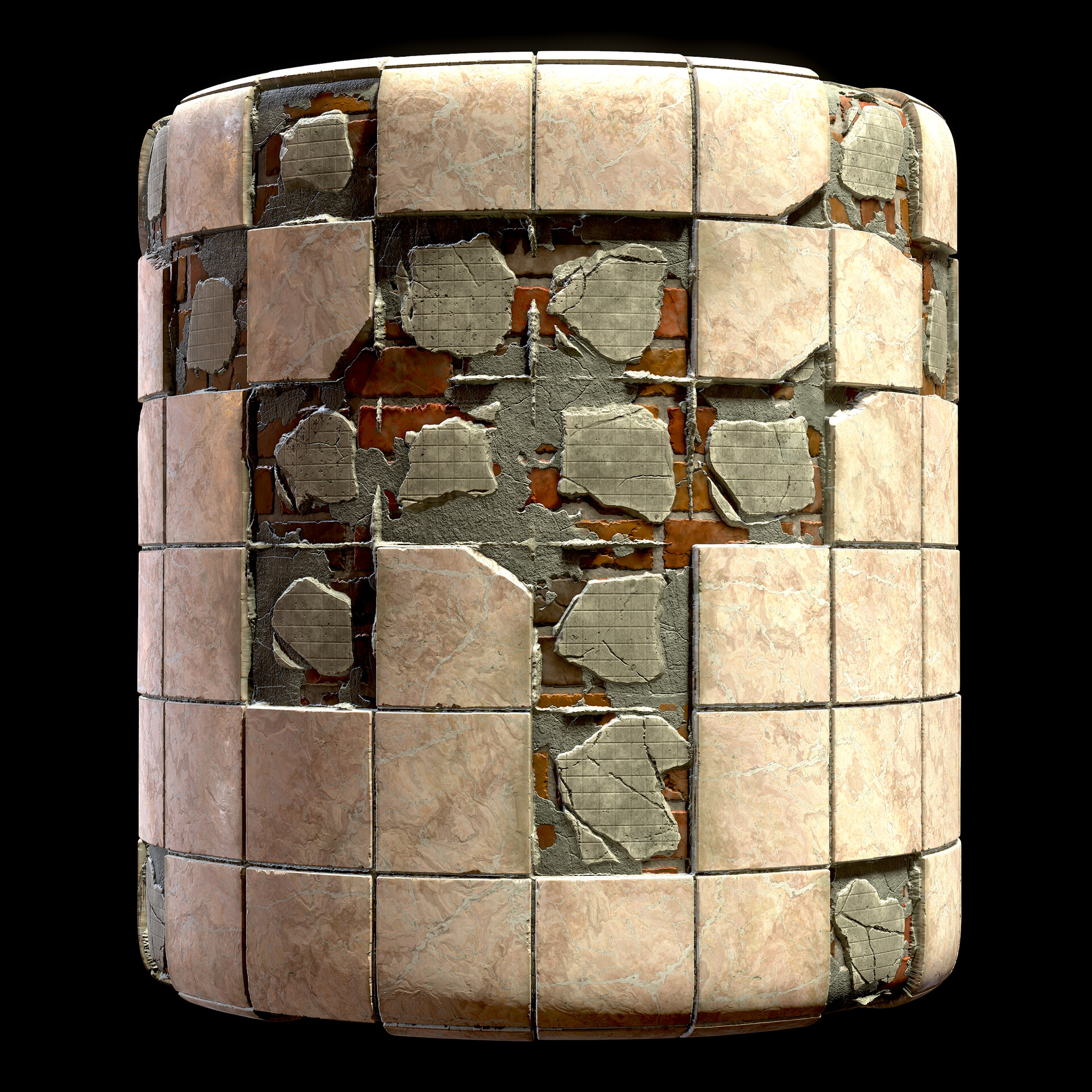 ArtStation - Broken marble tile