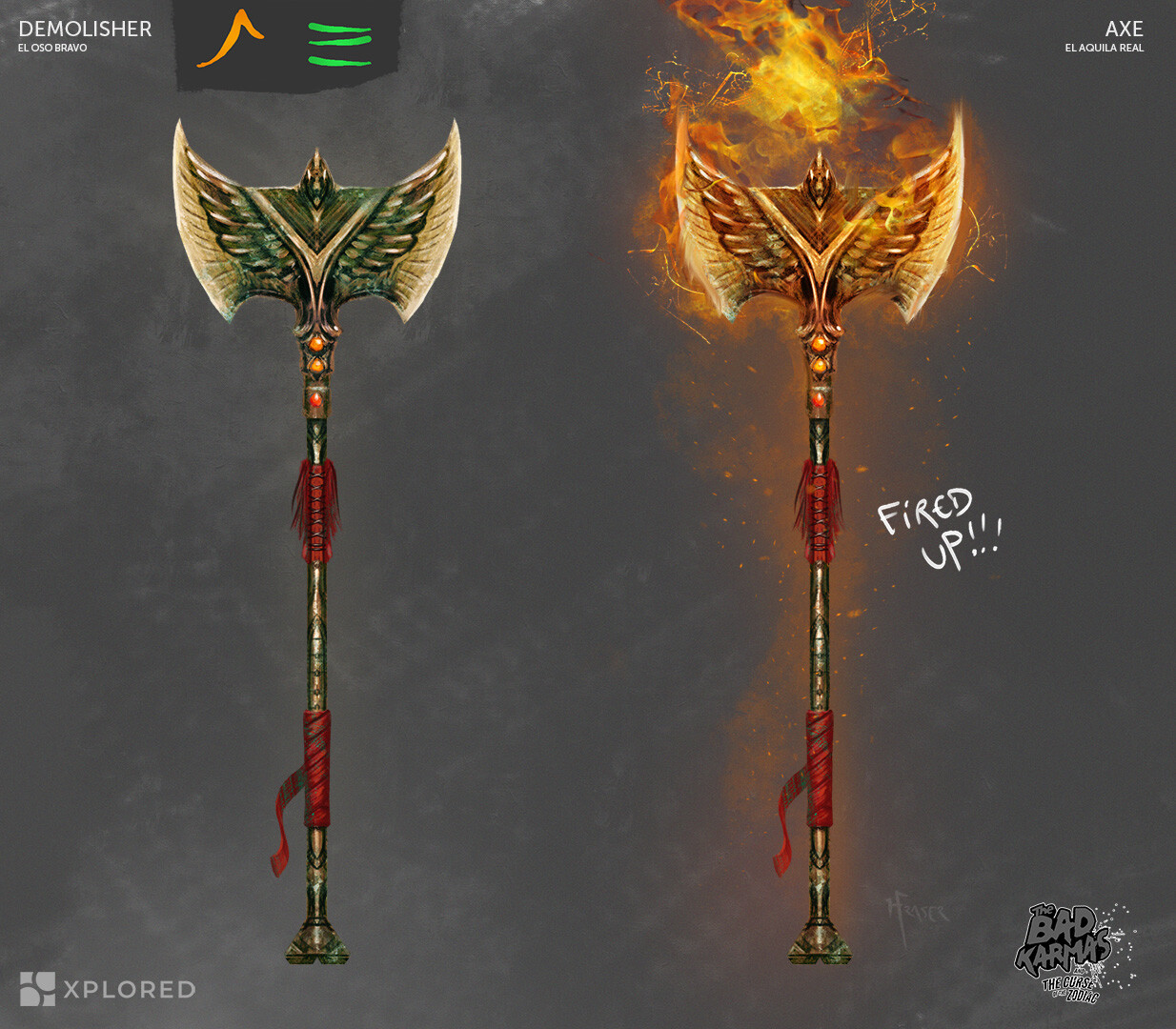 what weapon represents fire