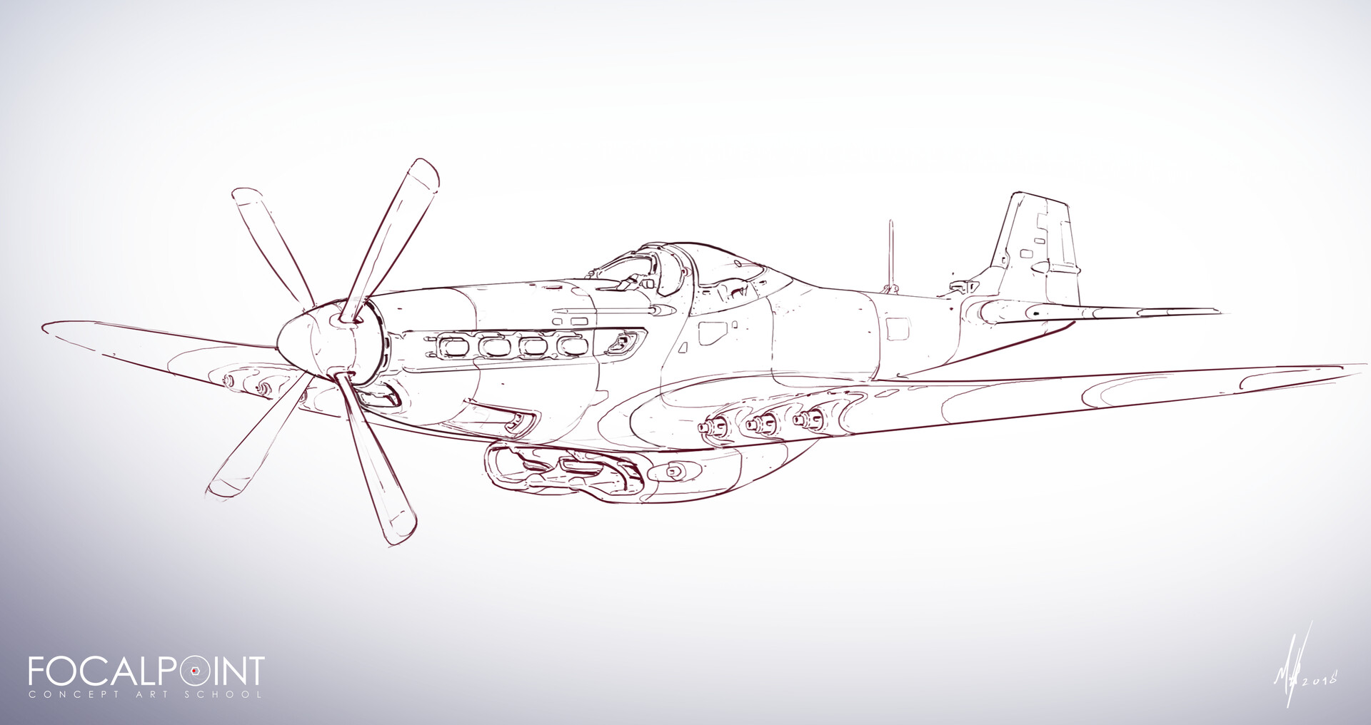 P 51 Mustang Coloring Pages