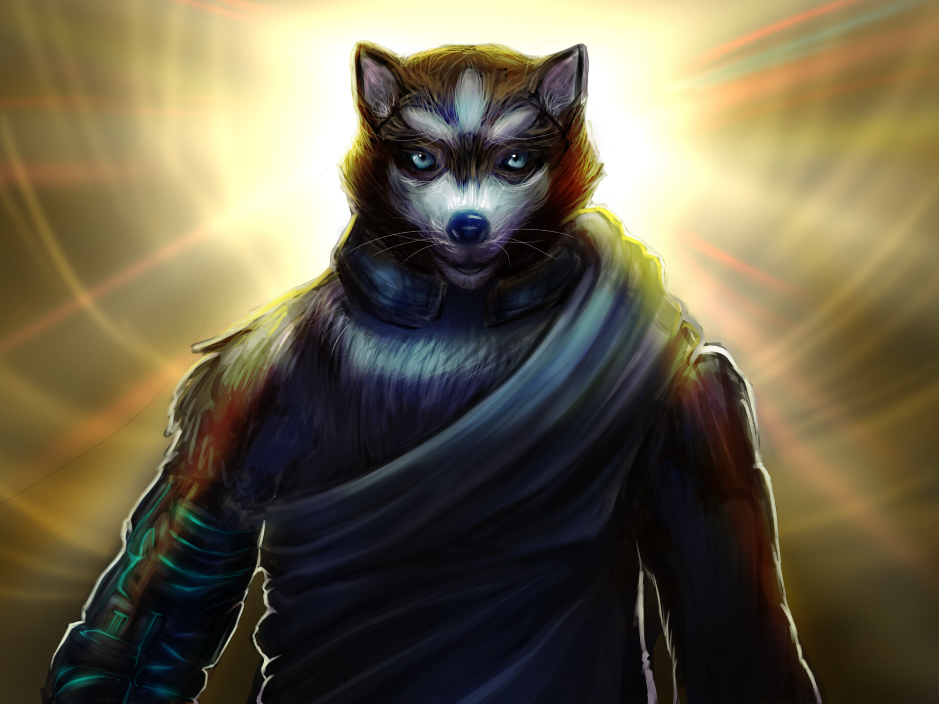 john renard atienza - Augmented husky. 2 hr. painting process. full ...
