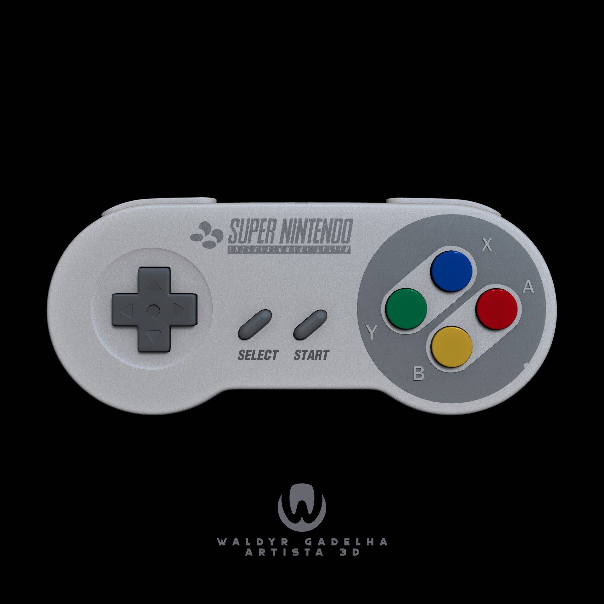 ArtStation - SNES Controller