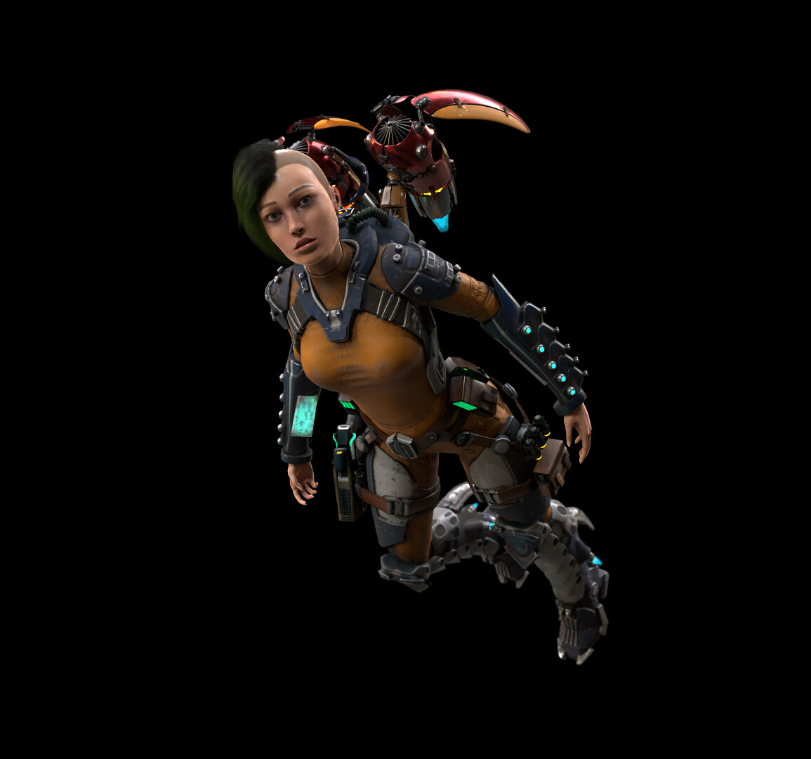 ArtStation - Jetpack girl